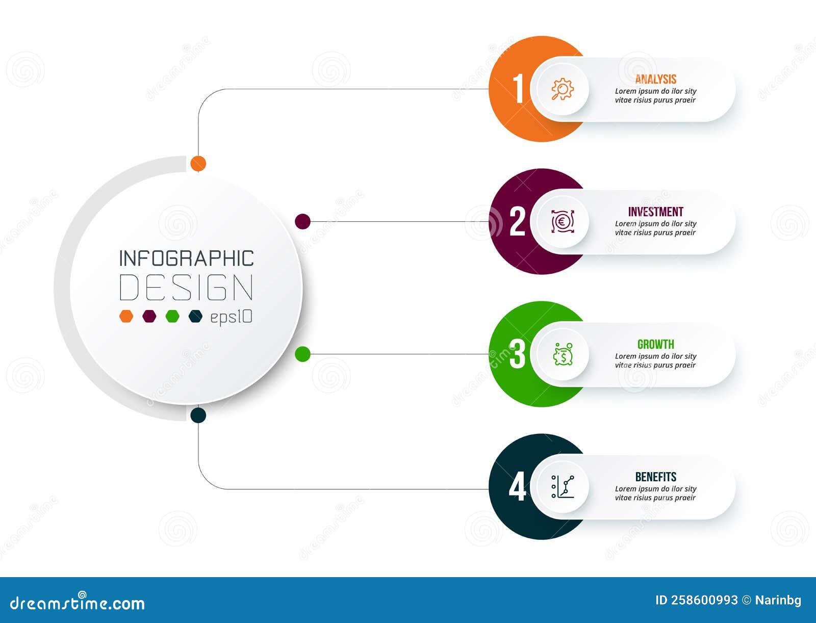 Infographic Template Business Concept with Diagram Stock Vector ...