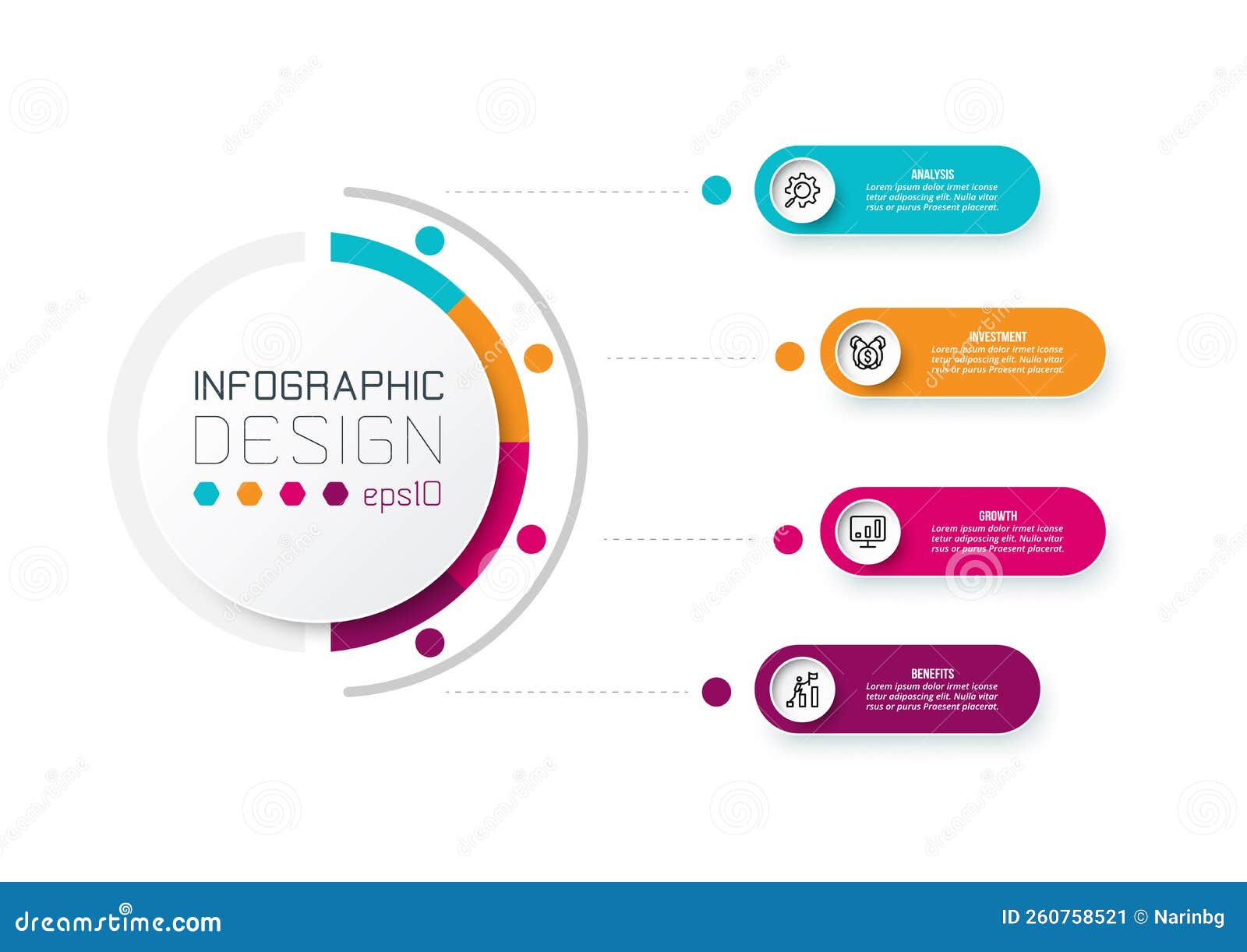 Infographic Template Business Concept with Diagram Stock Illustration ...