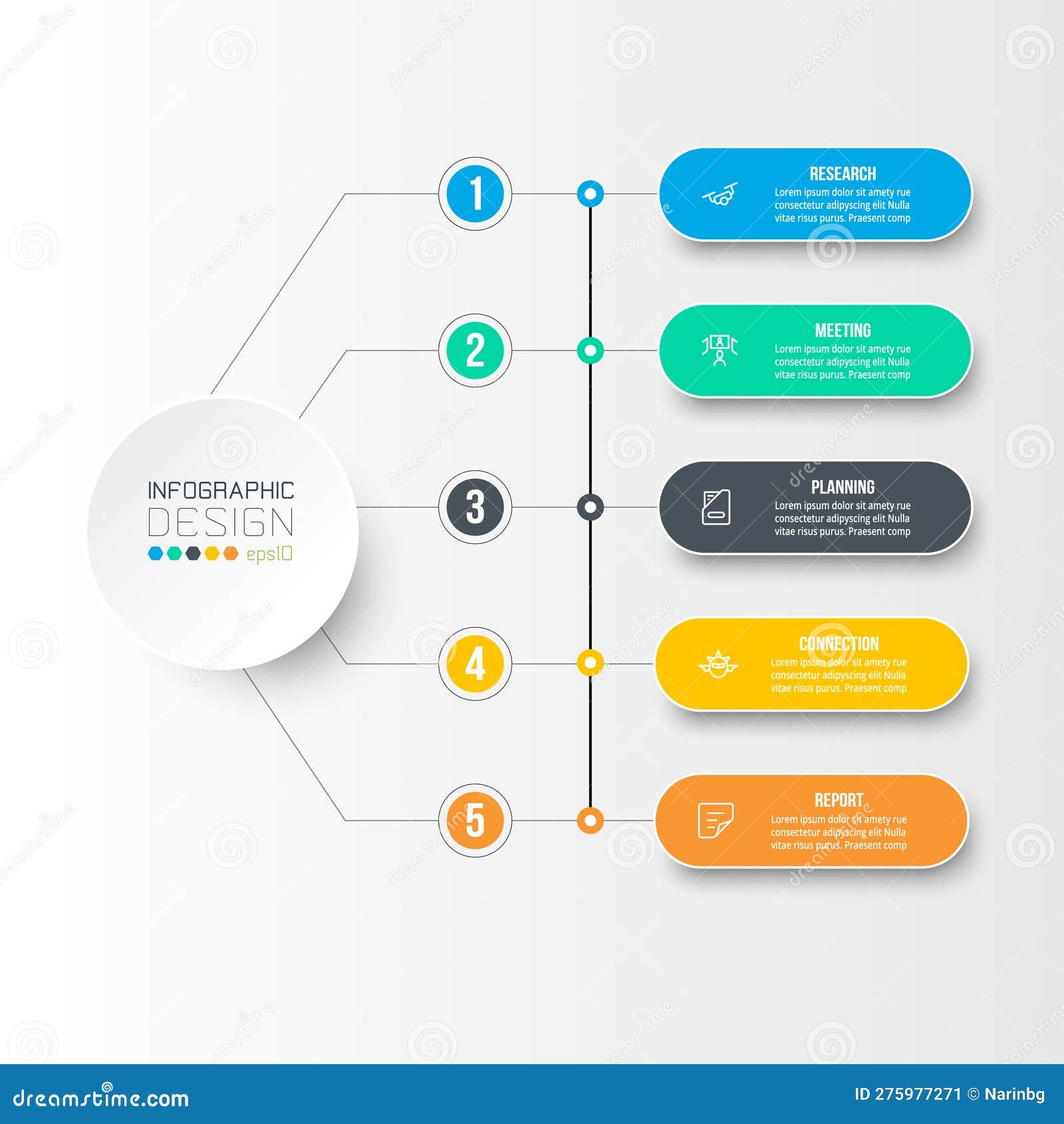 Infographic Template Business Concept with Diagram Stock Vector ...