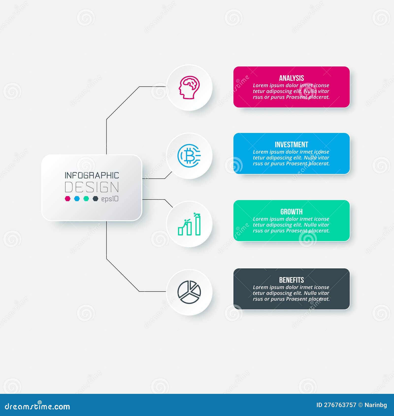 Infographic Template Business Concept with Diagram Stock Vector ...