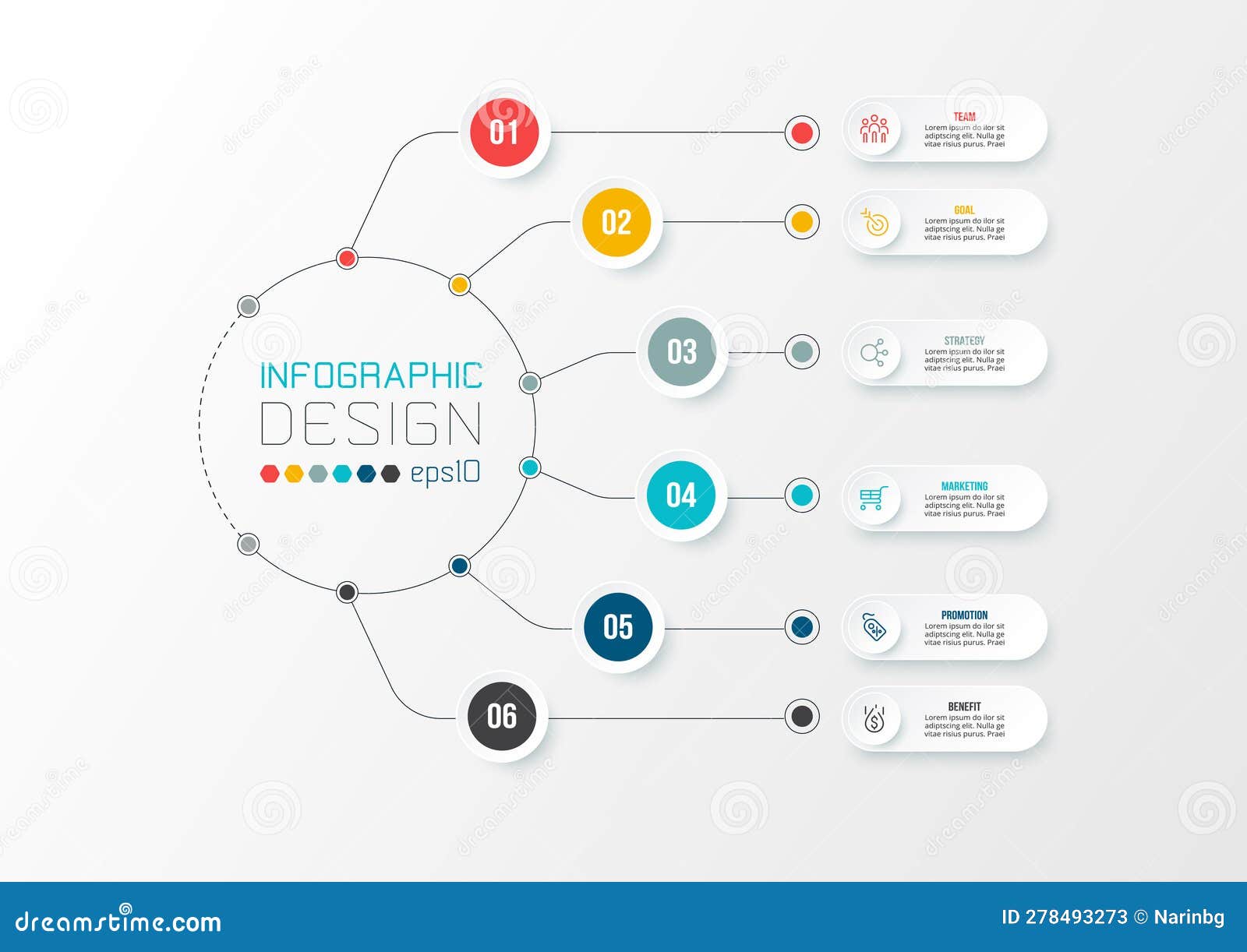 Infographic Template Business Concept with Diagram Stock Vector ...