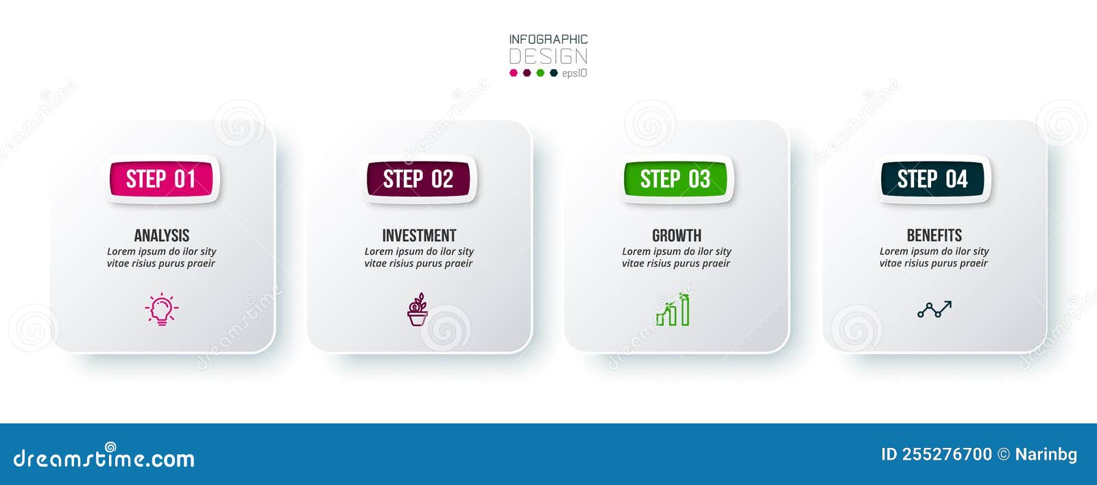 Infographic Template Business Concept with Step Stock Vector ...