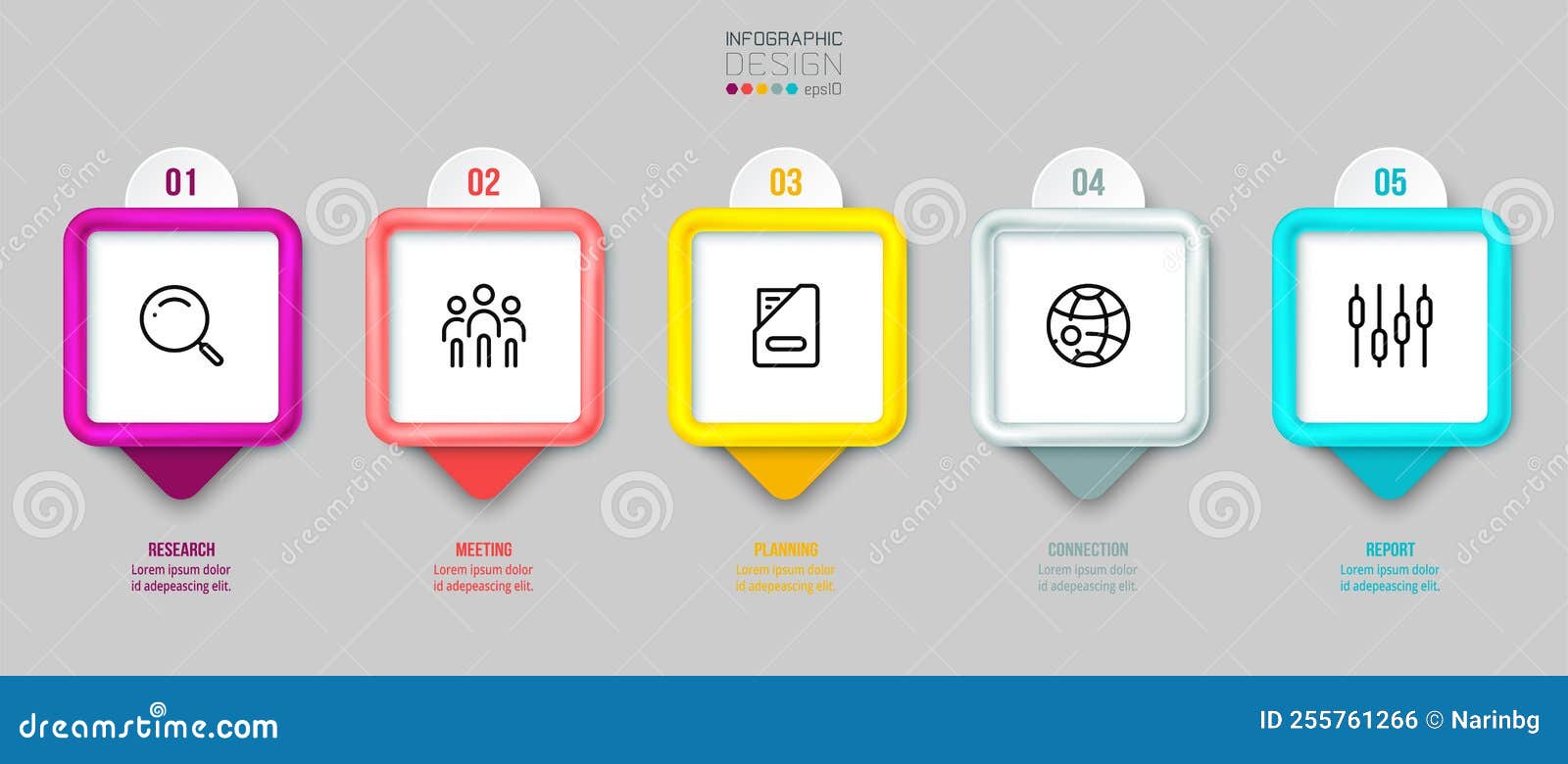 Infographic Template Business Concept with Step Stock Vector ...