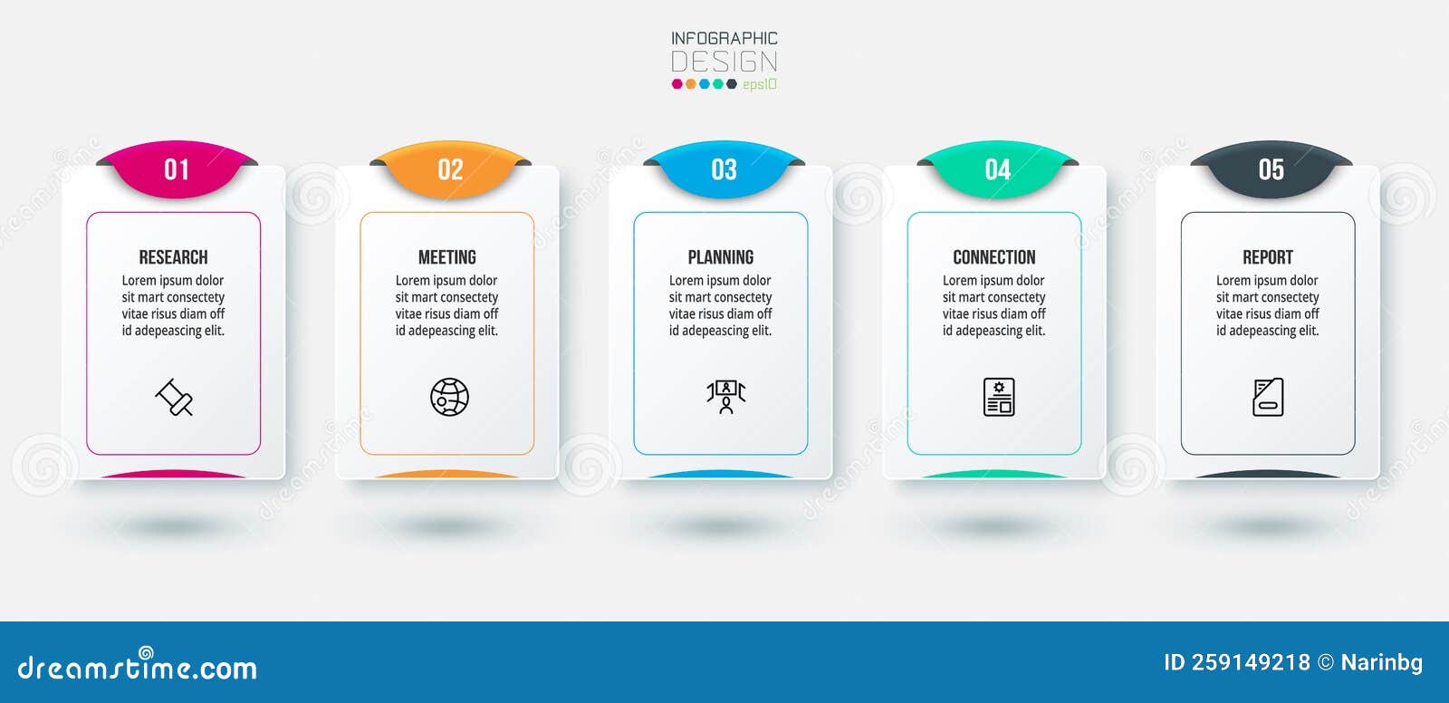 Infographic Template Business Concept with Step Stock Vector ...