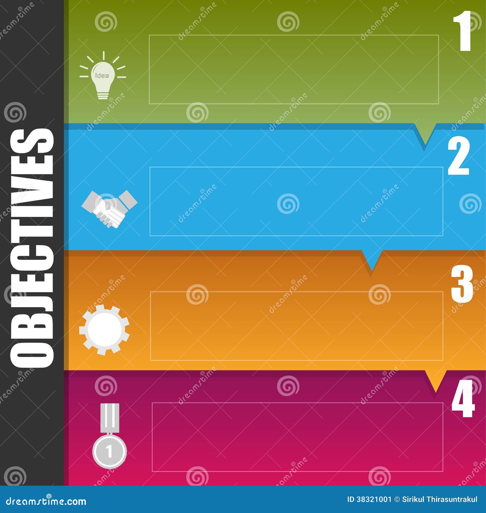 Infographic Template of Business Objective Concept Stock Illustration ...