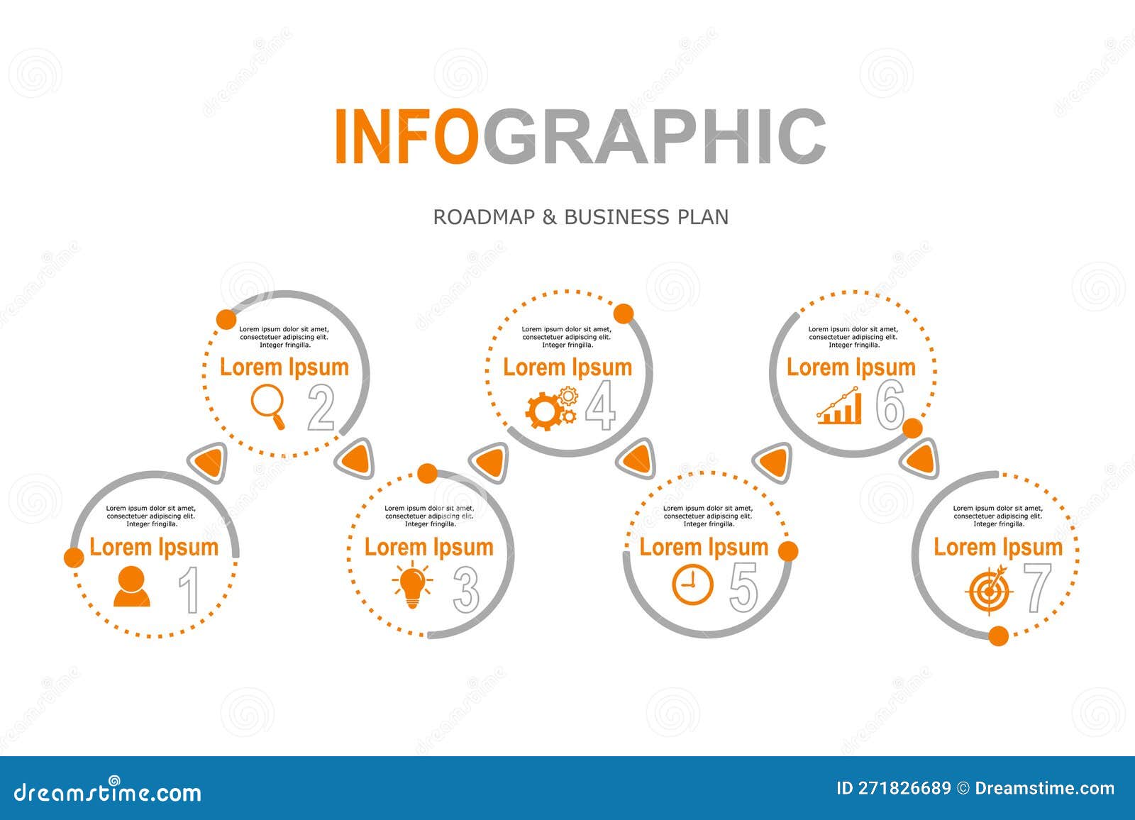 Infographic Template for Business Plan ,strategy, Roadmap. 7 Steps ...
