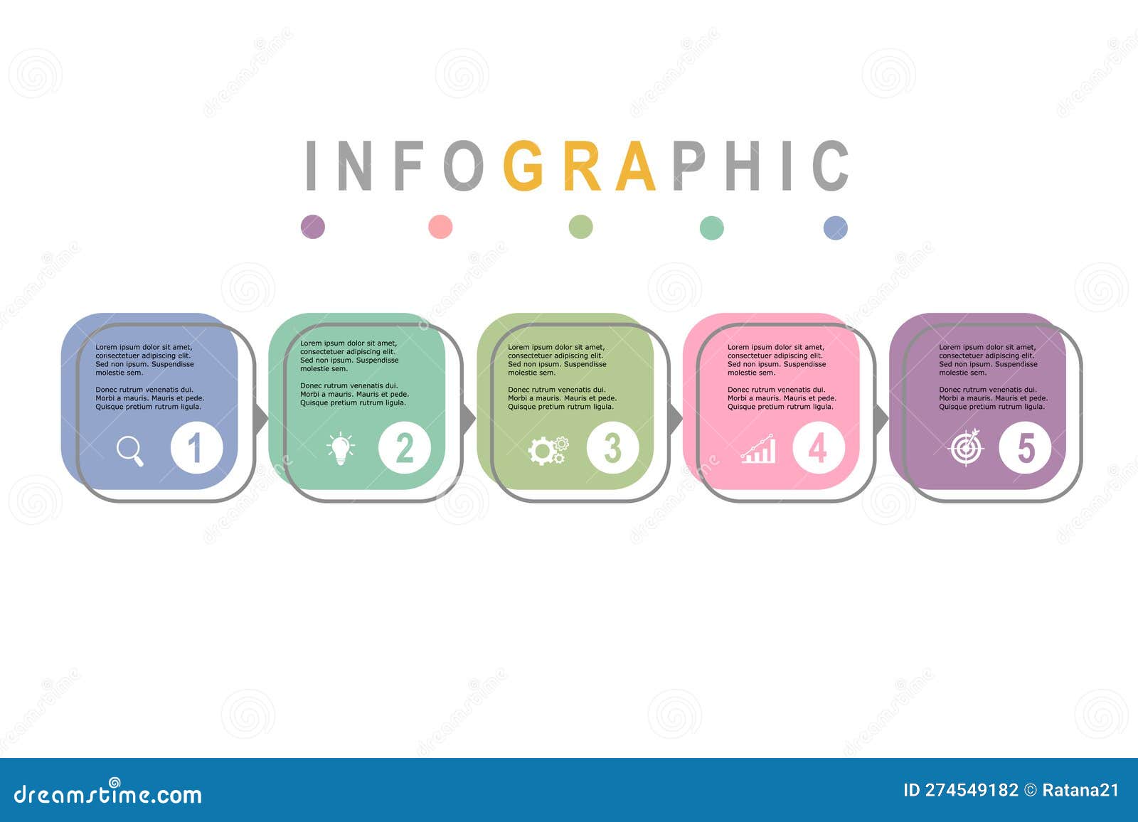 Infographic Template for Business Plan ,strategy, Roadmap. 5 Steps ...