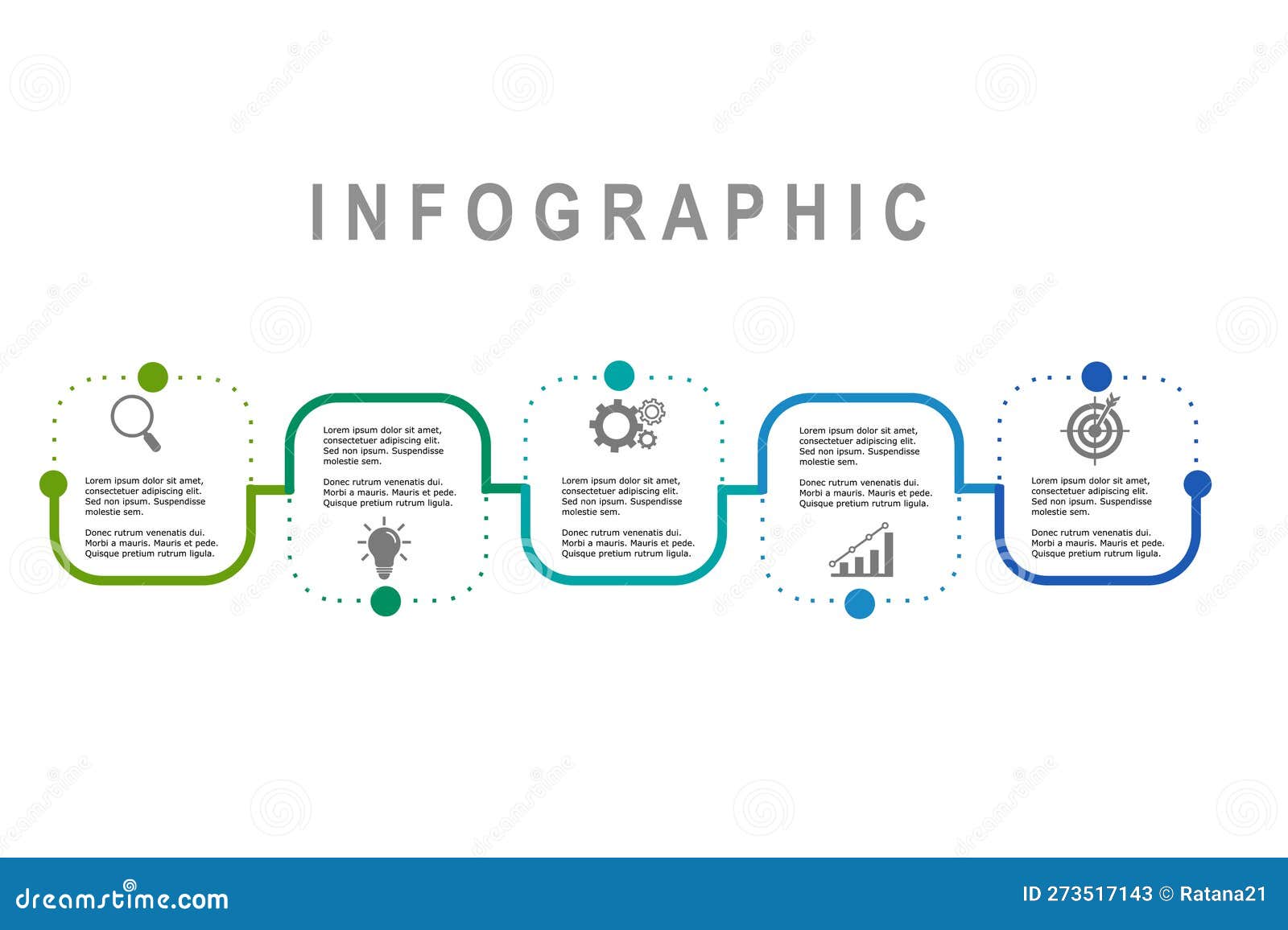 Infographic Template for Business Plan ,strategy, Roadmap. 5 Steps ...