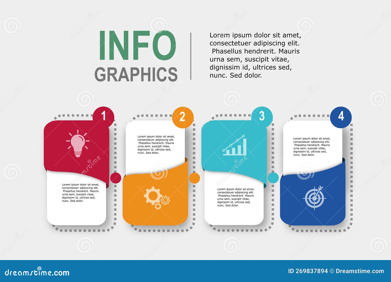 Infographic Template for Business Plan ,strategy, Roadmap. 4 Steps ...