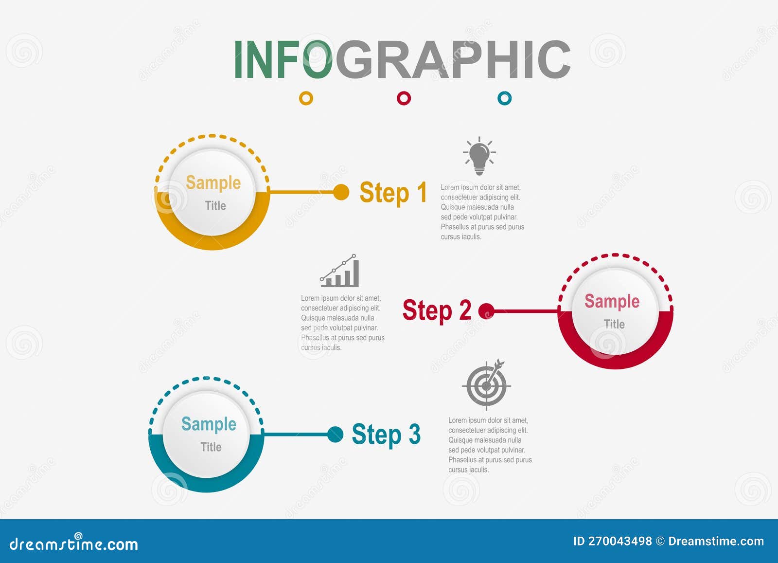Infographic Template for Business Plan ,strategy, Roadmap. 3 Steps ...