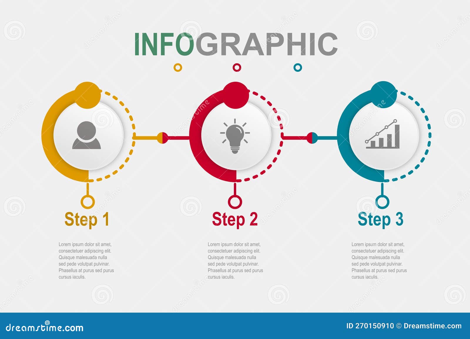 Infographic Template for Business Plan ,strategy, Roadmap. 3 Steps ...
