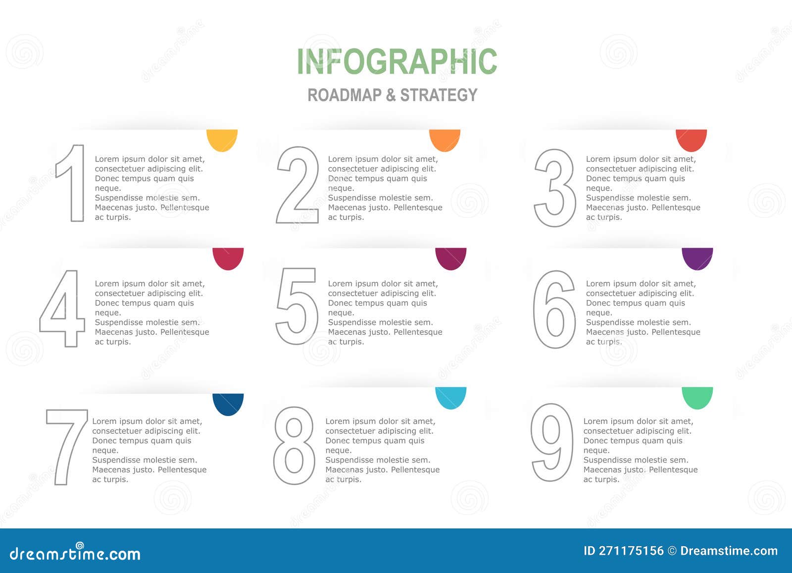 Infographic Template for Business Plan ,strategy, Roadmap. 9 Steps ...