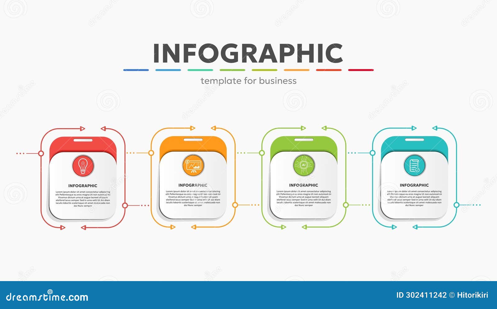 Infographic Template Business. Presentation with 4 Options Design Stock ...