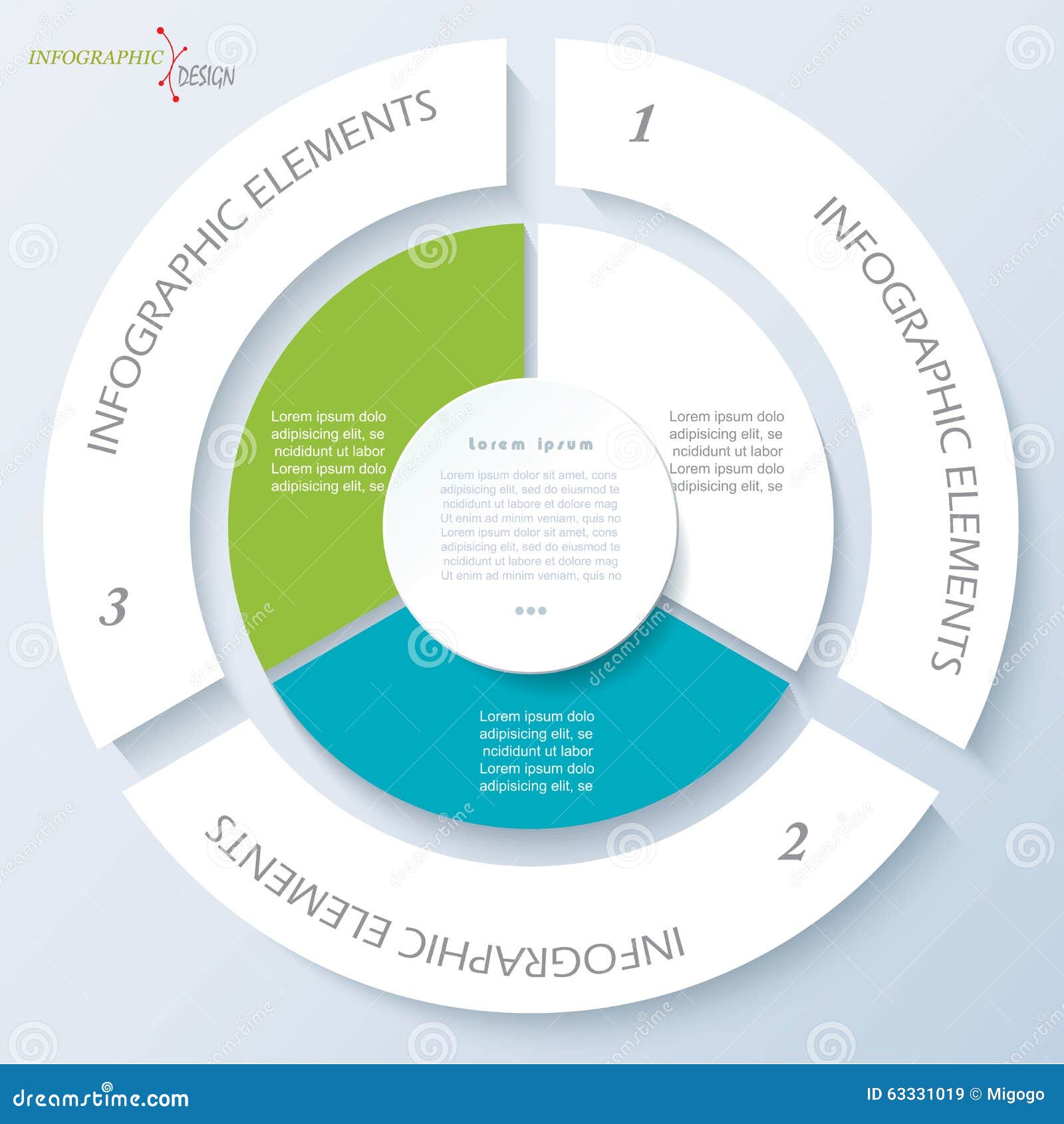 Circle Diagram Pie Charts Infographics - Grey Vector Illustration ...