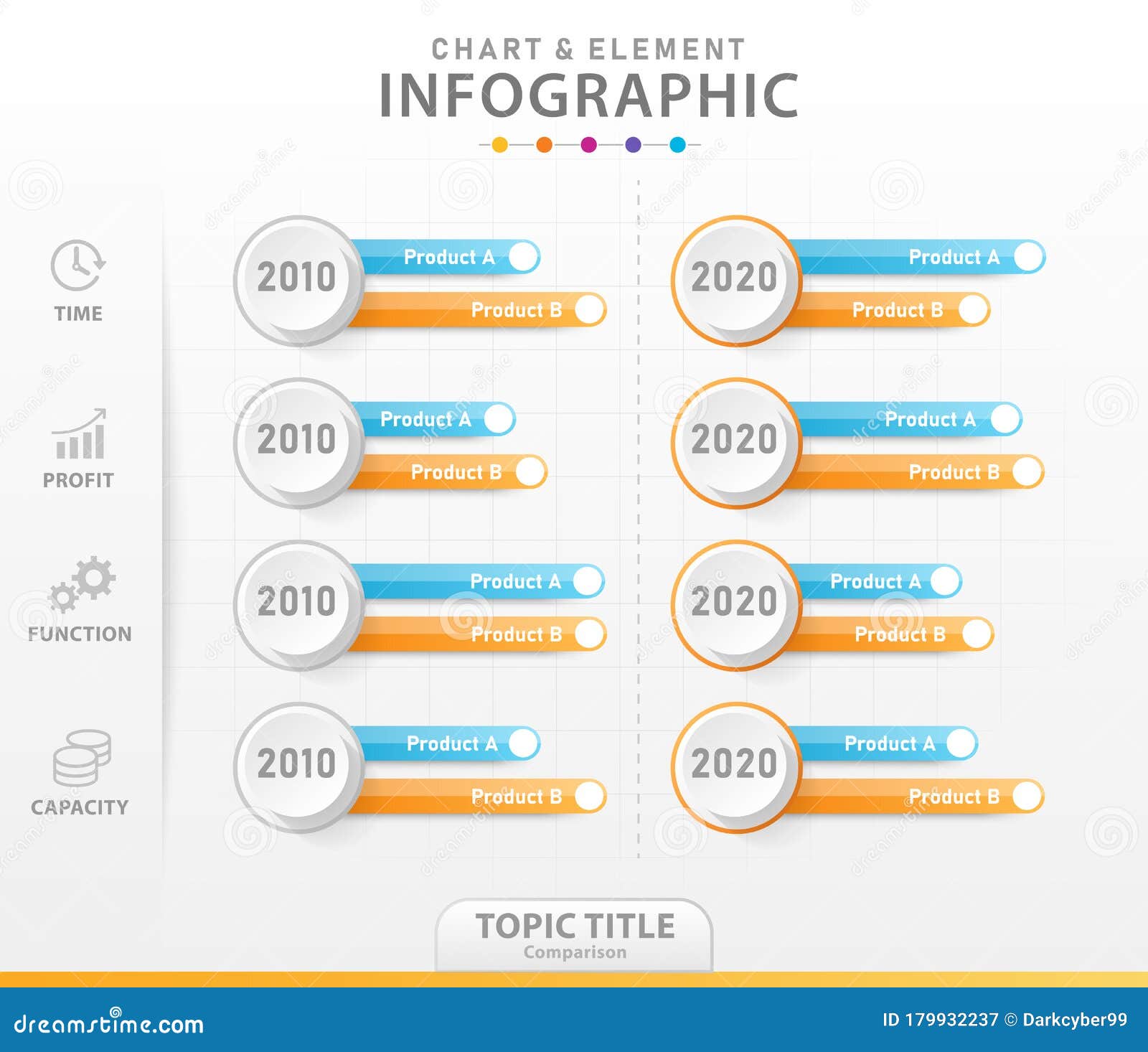 Infographic 4 Steps Modern Chart Element Diagram with Comparison Graph ...
