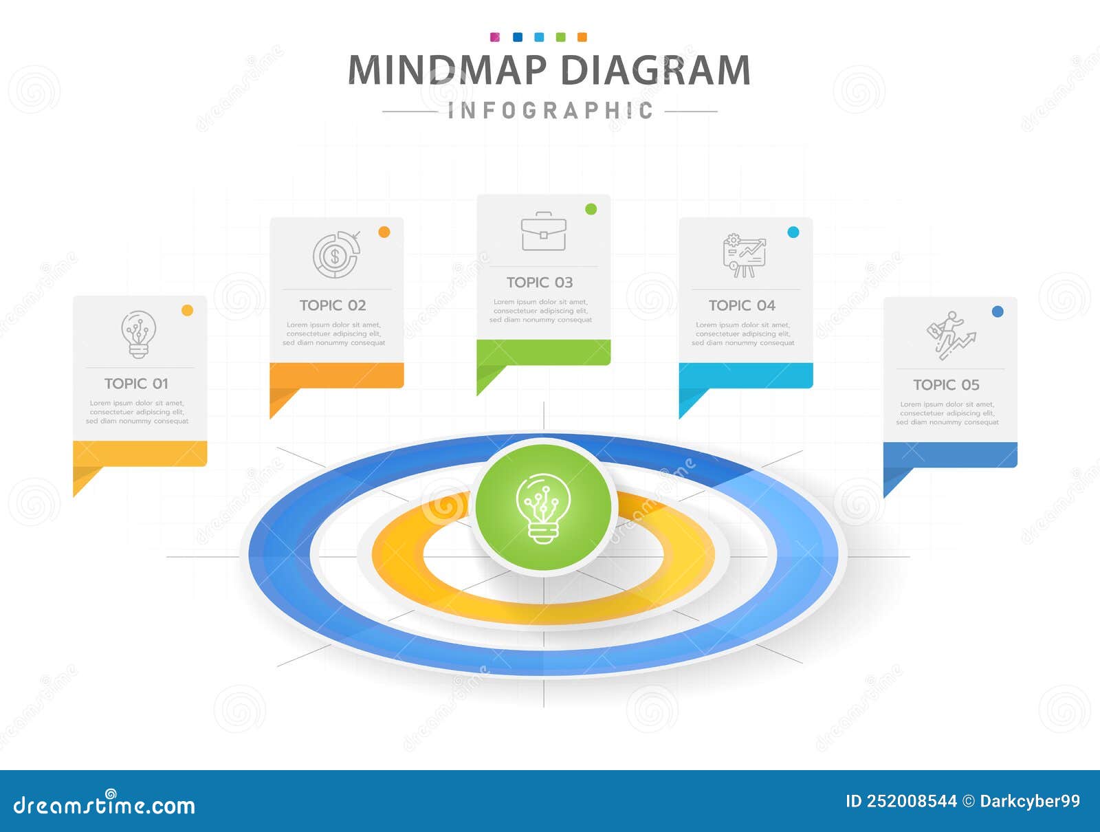 Infographic 5 Steps Modern Mindmap Diagram With Title Topics Vector ... Infographic 5 Steps Modern Mindmap Diagram With Title Topics Vector ...