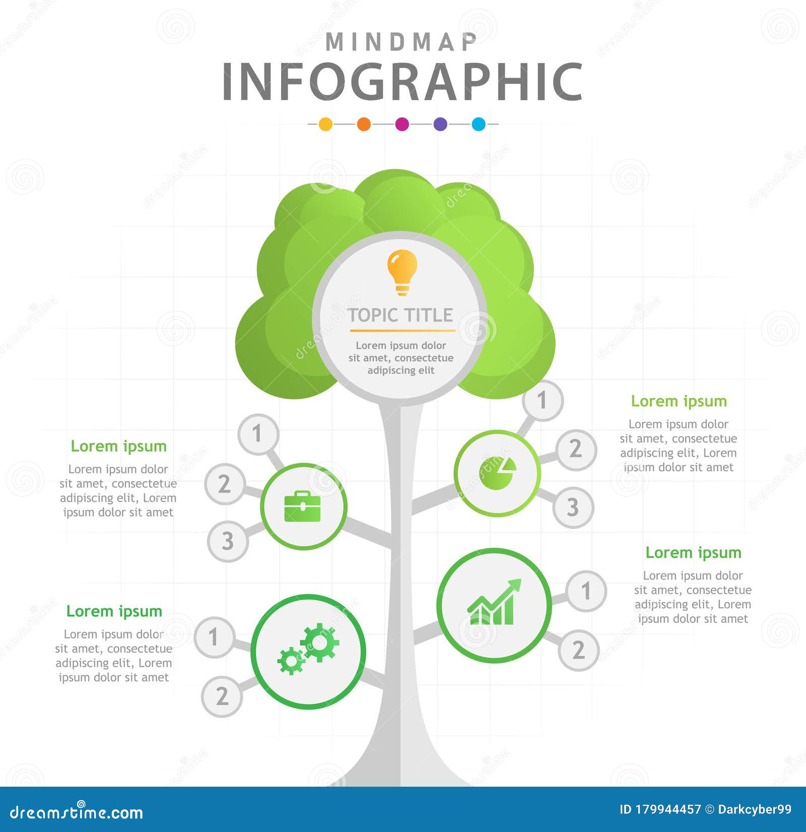 Infographic 5 Steps Modern Mindmap Diagram with Tree and Branches ... Infographic 5 Steps Modern Mindmap Diagram with Tree and Branches ...