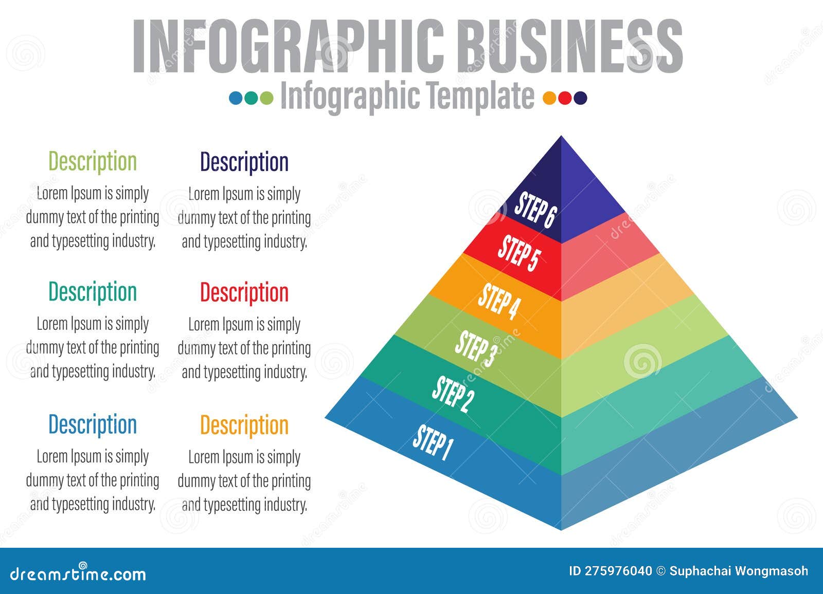 Pyramid, Level, And Hierarchy Infographic Template For Presentation ...