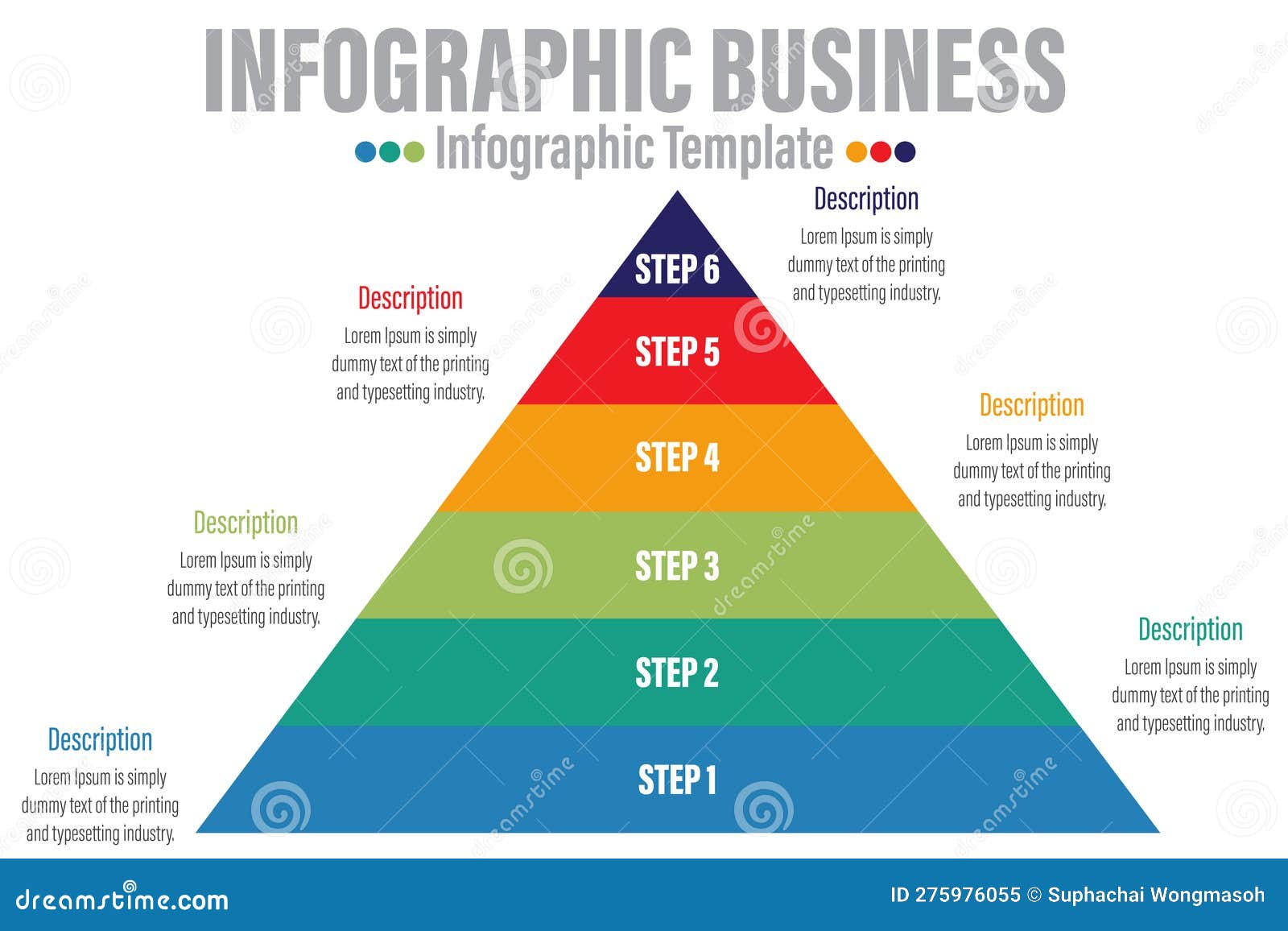 Pyramid, Level, And Hierarchy Infographic Template For Presentation ...