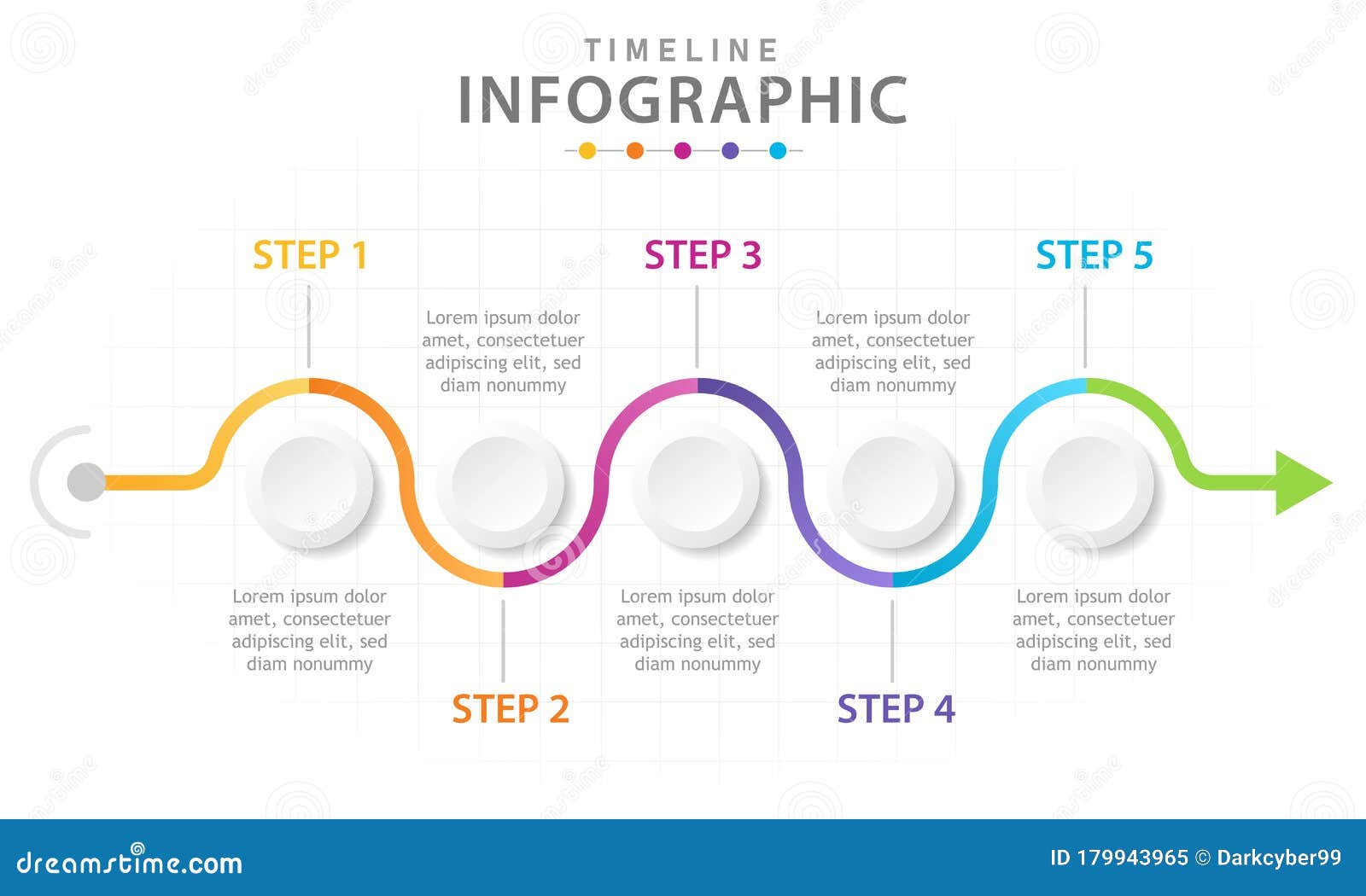 Infographic 5 Steps Modern Timeline Diagram with Line Graph ... Infographic 5 Steps Modern Timeline Diagram with Line Graph ...