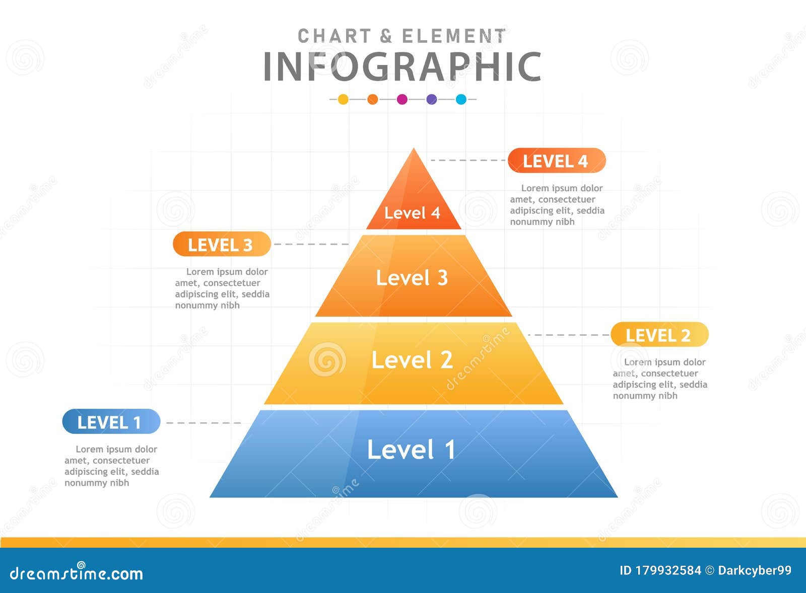 Infographic 4 Steps Pyramid Chart Diagram, Presentation Vector ...