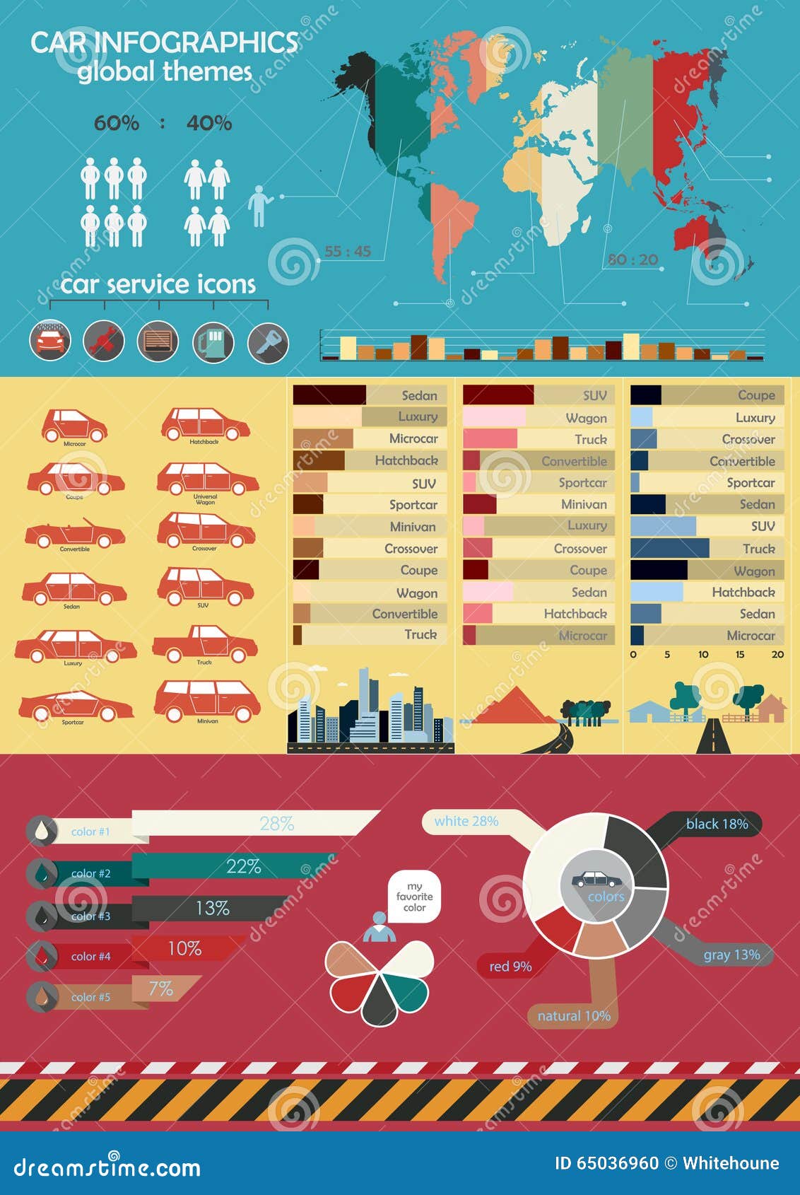 Infographic Template Car Theme Stock Vector - Illustration of modern ...