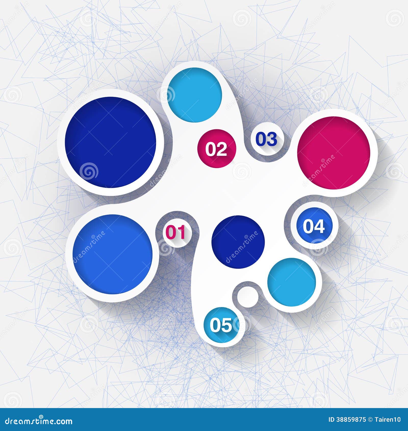 Infographic Template with Circle Labels Stock Illustration ...