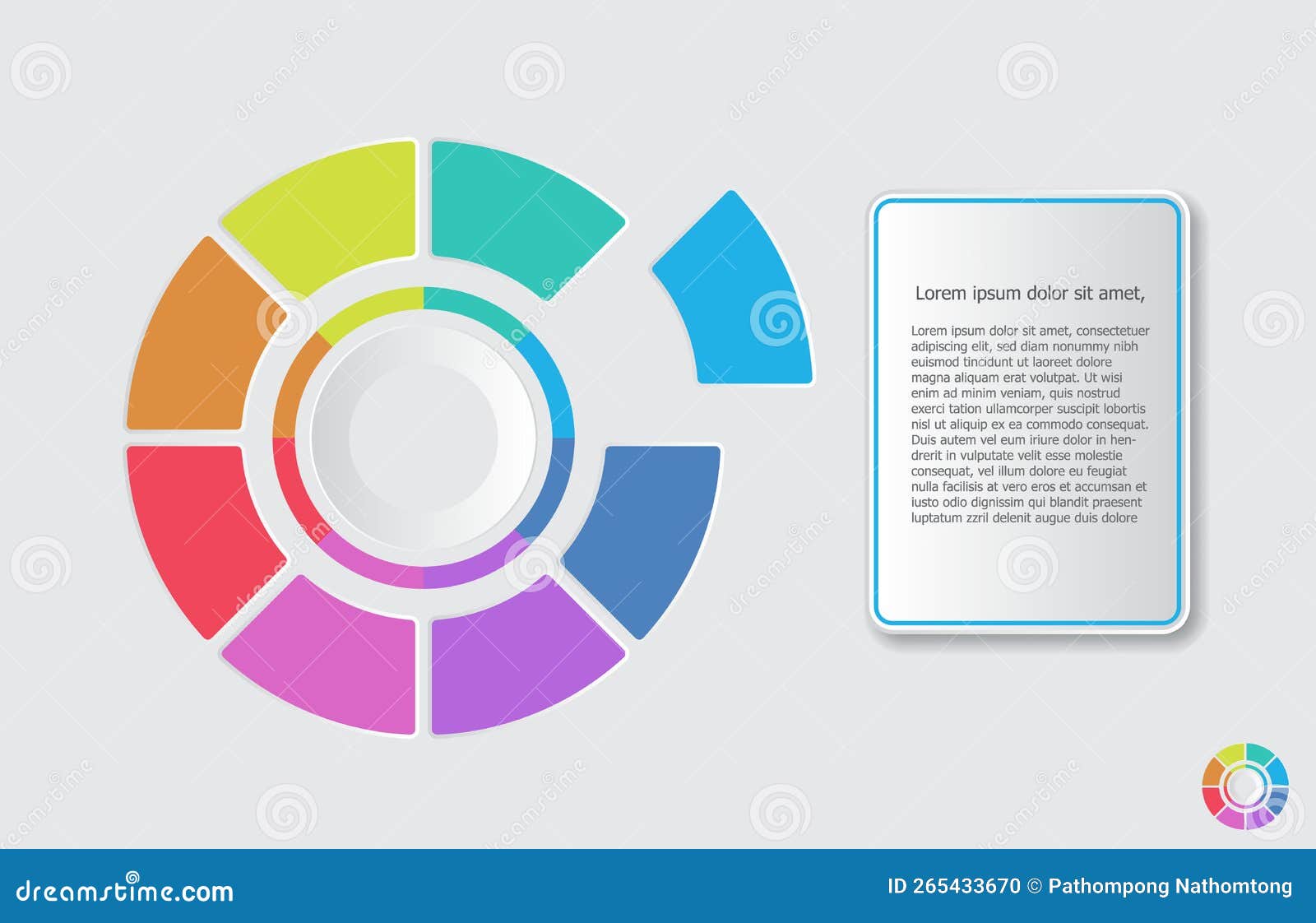 Infographic Template Circle Pie Chart Modern Diagram Topic ...
