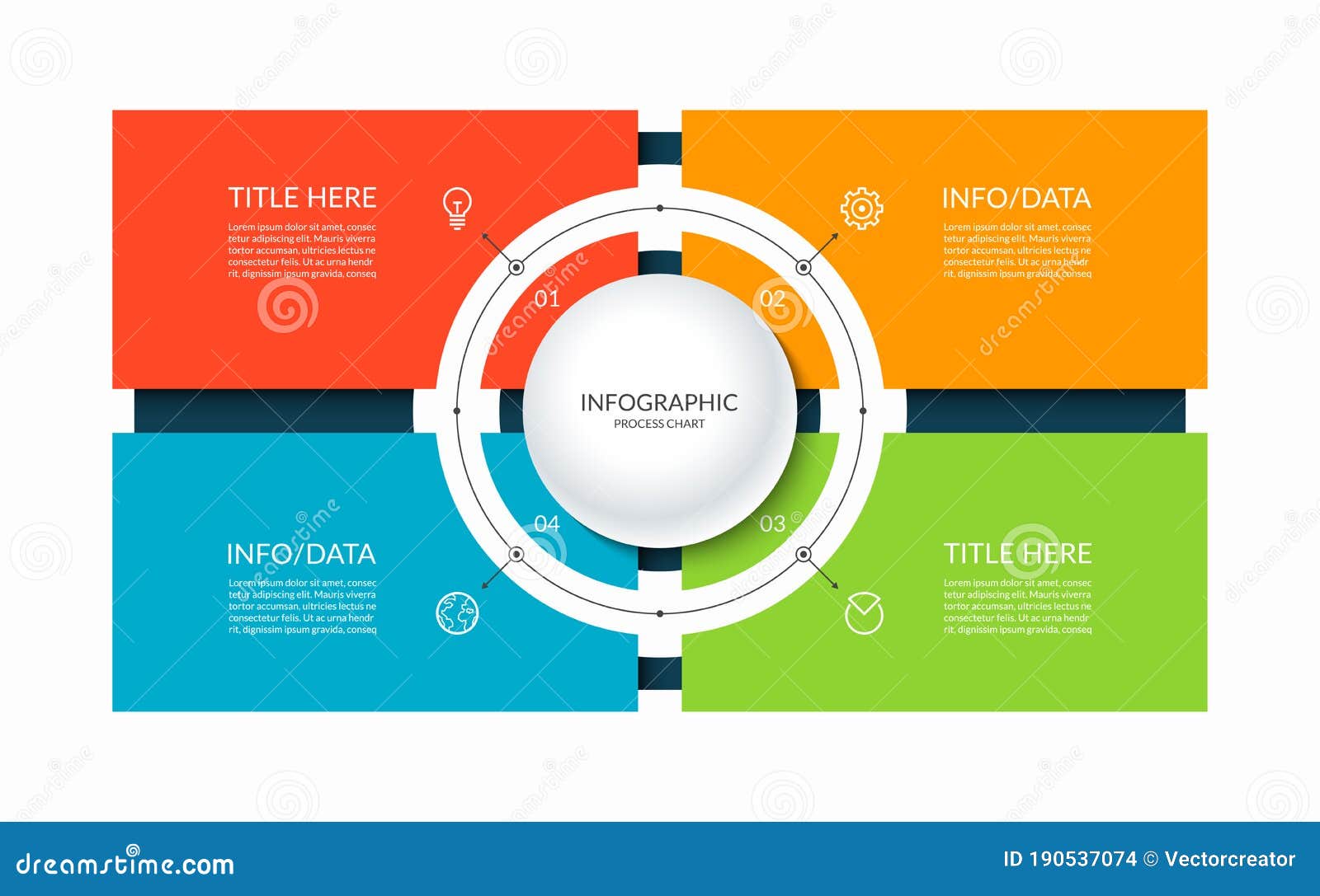 Infographic Template with 4 Options. Stock Vector - Illustration of ...