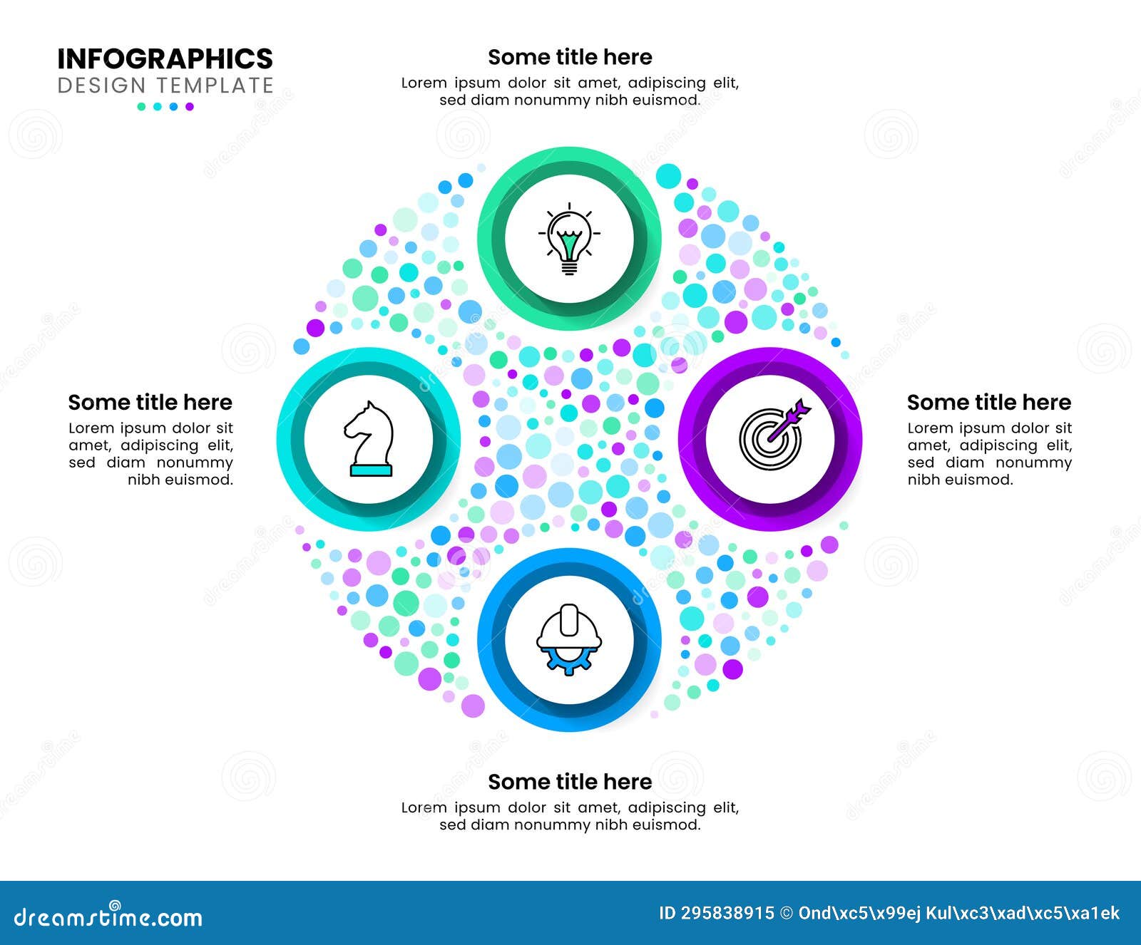 Infographic Template. 4 Circles with Icons and Bubbles Stock ...