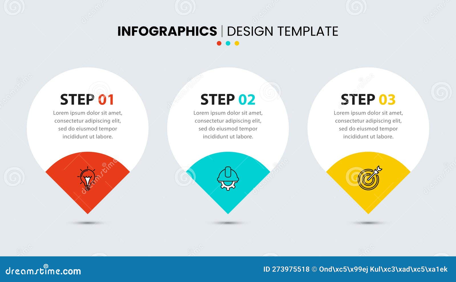 Infographic Template. 3 Circles with Icons and Text Stock Vector ...