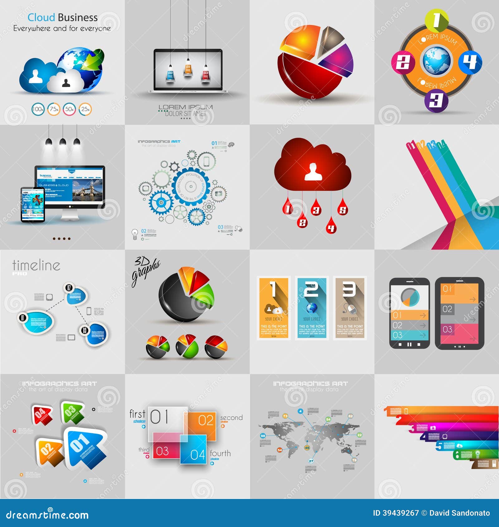 Infographic Template Collections with a Lot of Different Design ...