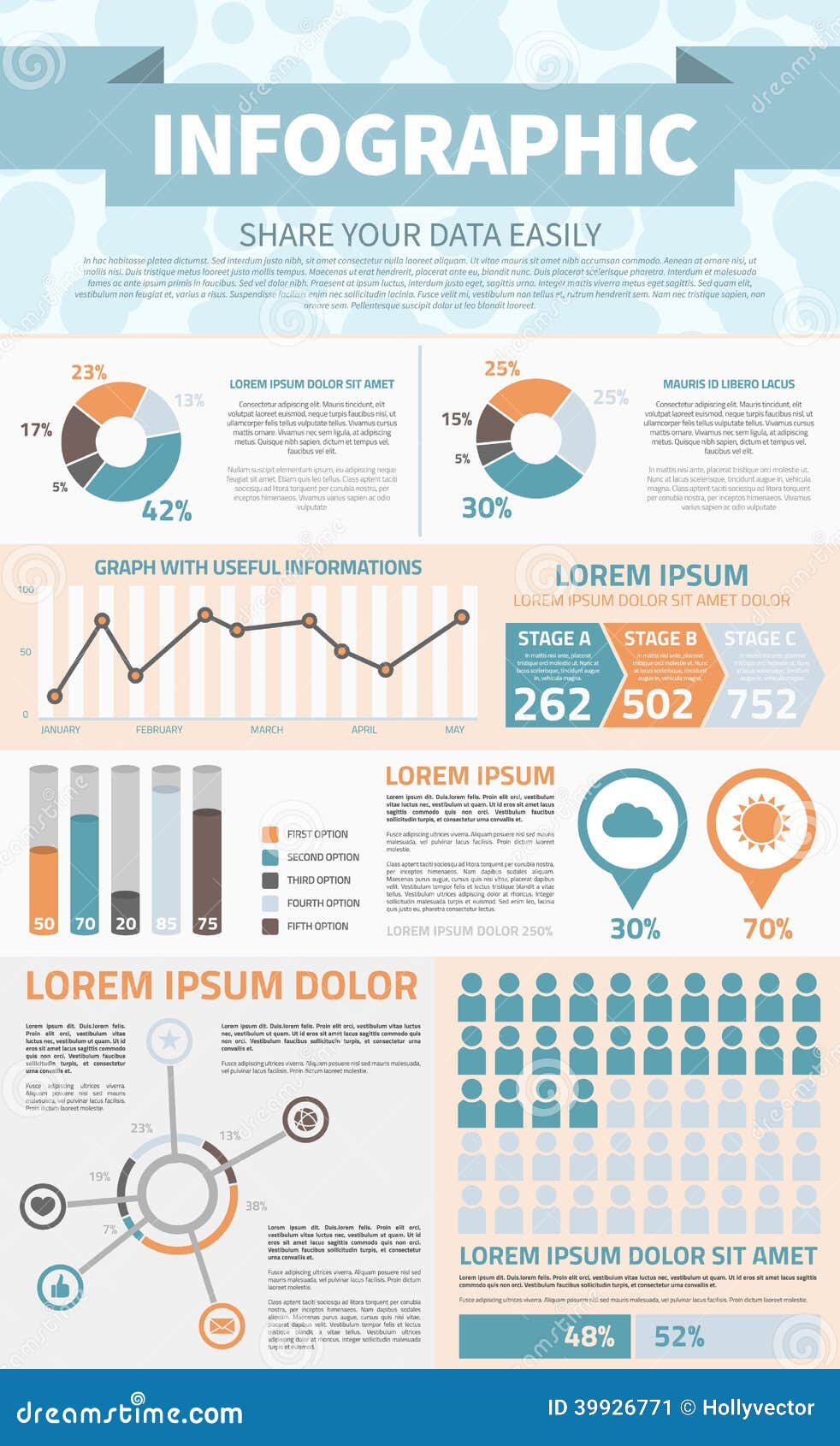 Infographic Template stock vector. Illustration of graph - 39926771