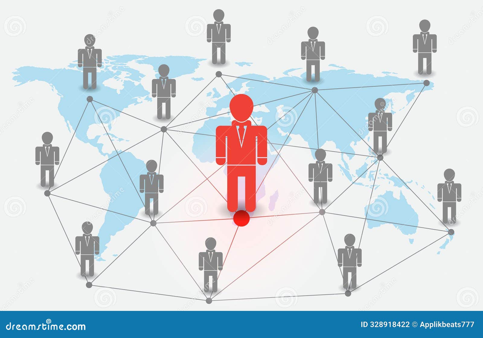 Infographic Template Of Connecting People Social With Connection Line ...