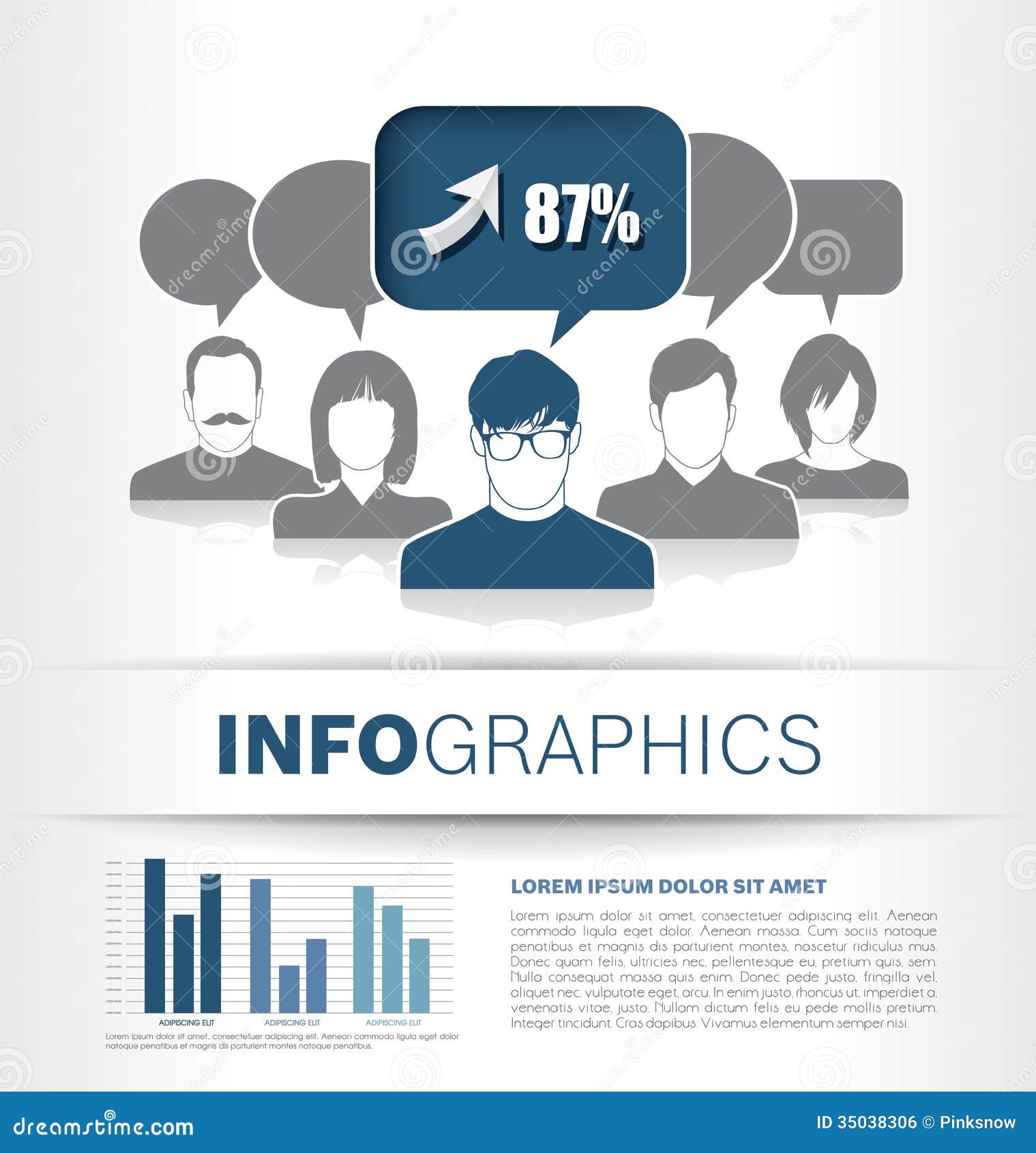 Infographic Template Design Stock Illustration - Illustration of person ...