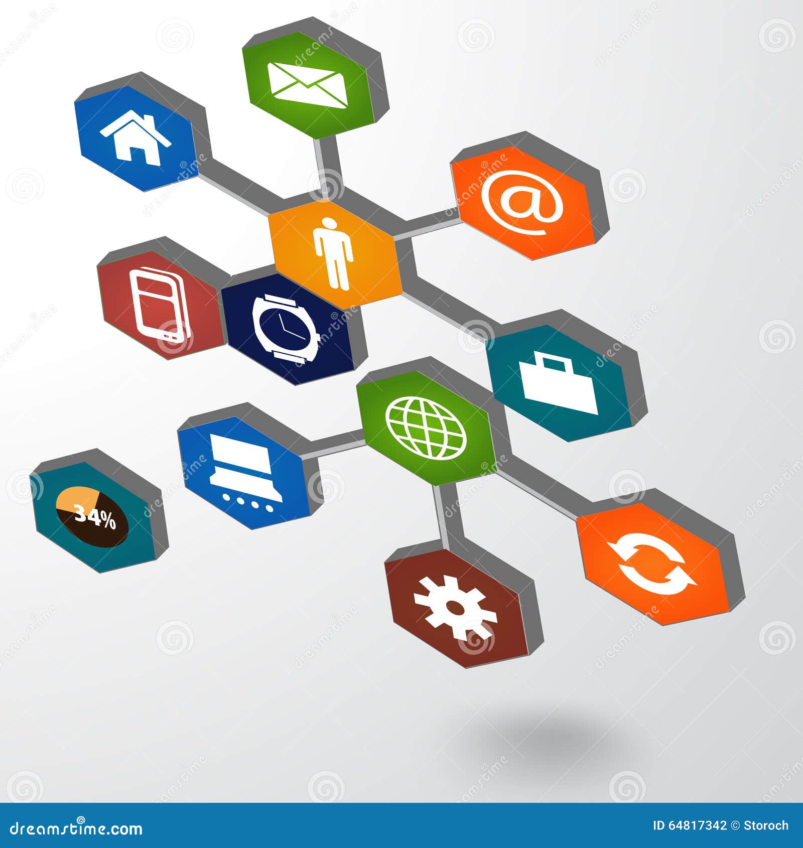 Infographic Template Design - Polygon Background. Stock Vector ...