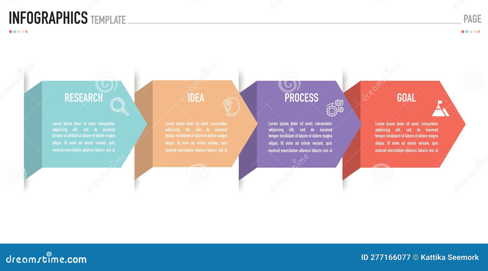 Rectangular Paper Origami Infographic for Business Presentation Stock Vector - Illustration of ...