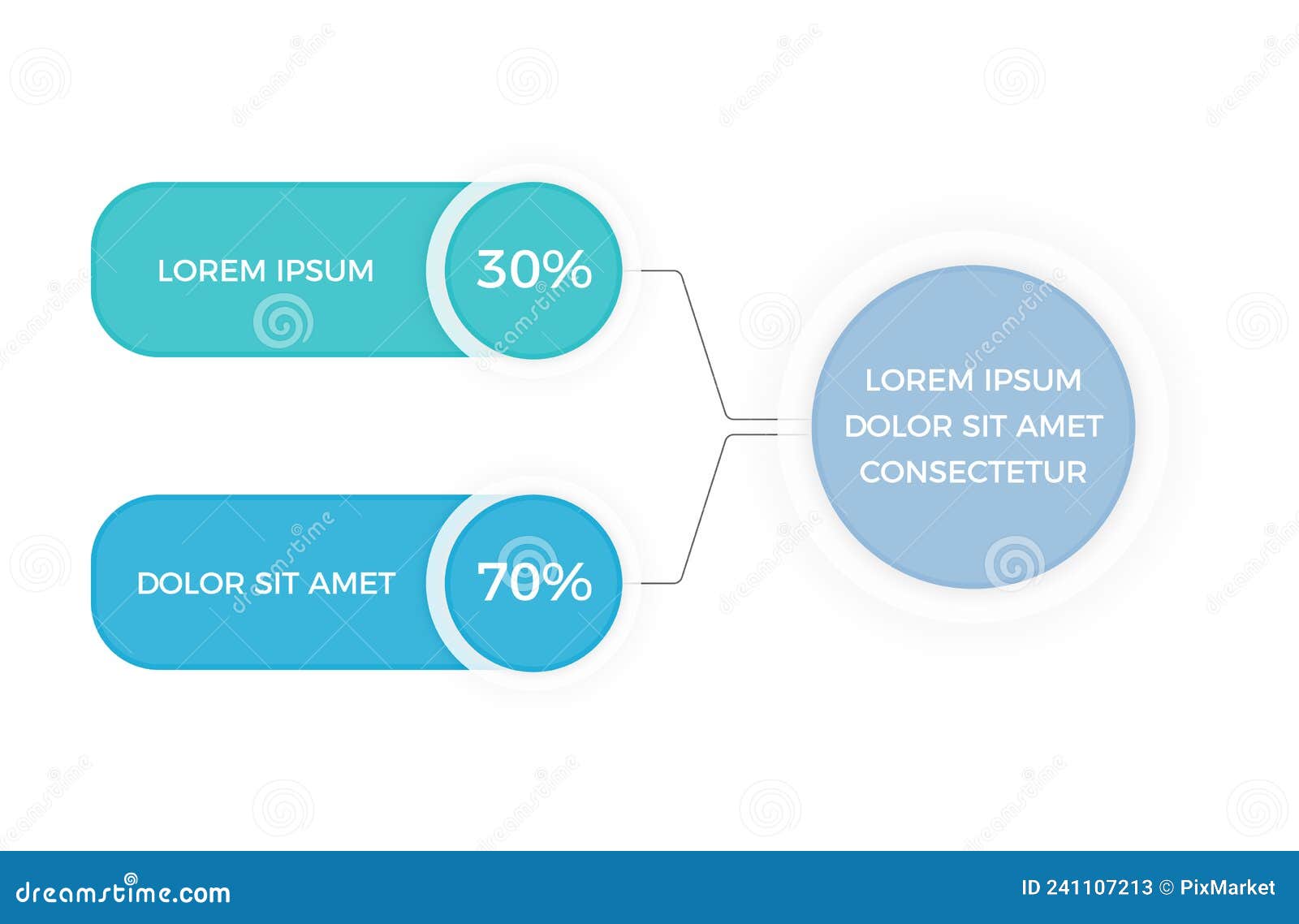 Infographic Template with 2 Elements Stock Vector - Illustration of ...