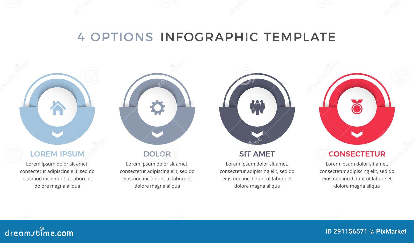 Infographic Template - 4 Elements Stock Illustration - Illustration of ...