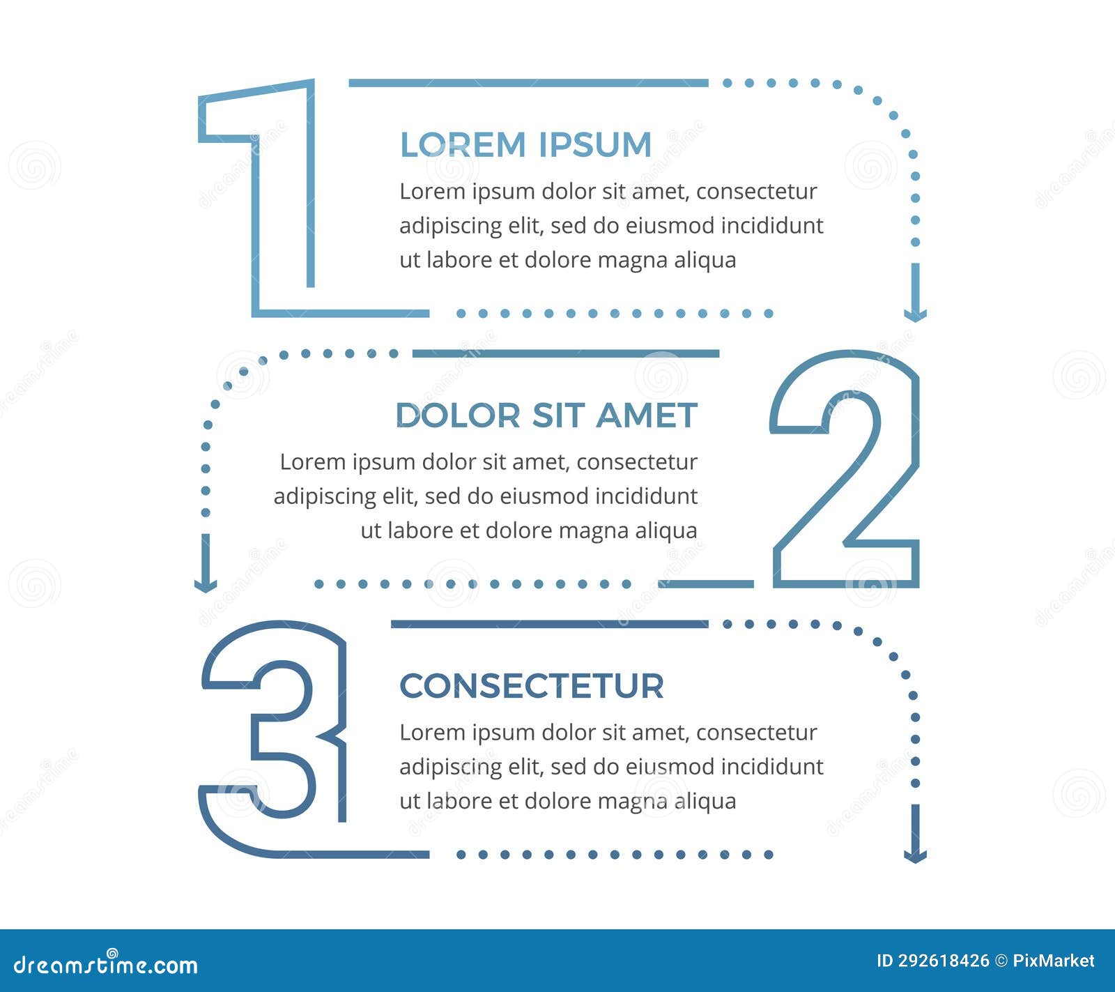Infographic Template - 3 Elements Stock Vector - Illustration of ...