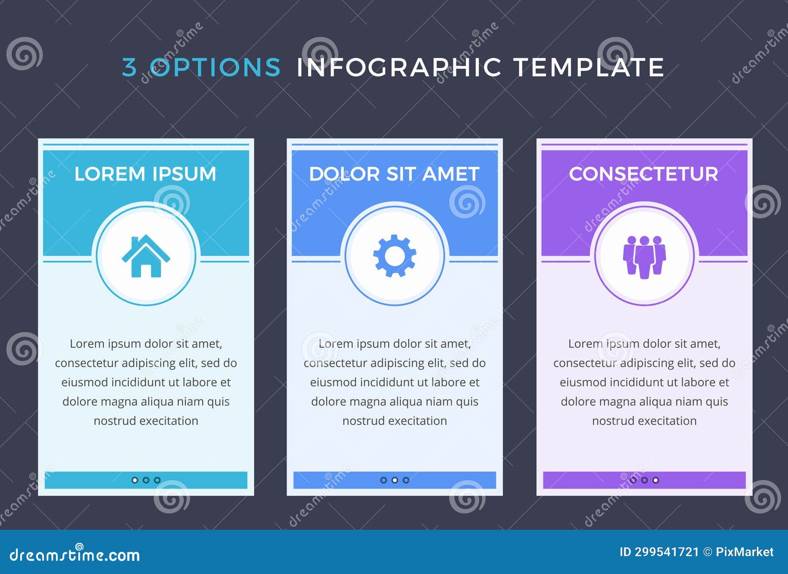 Infographic Template - 3 Elements Stock Illustration - Illustration of ...