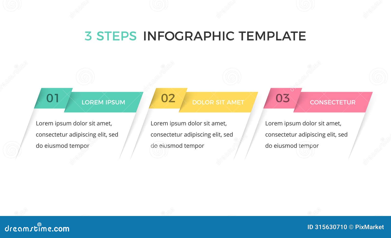 Infographic Template - 3 Elements Stock Vector - Illustration of ...
