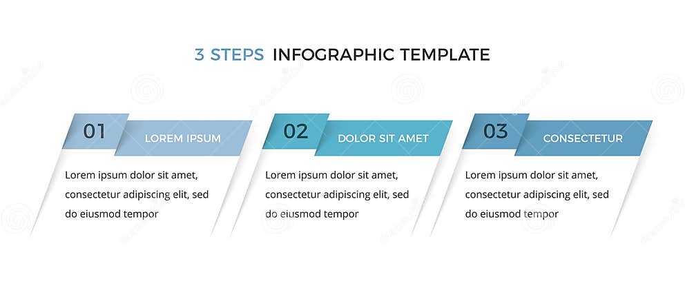 Infographic Template - 3 Elements Stock Vector - Illustration of ...