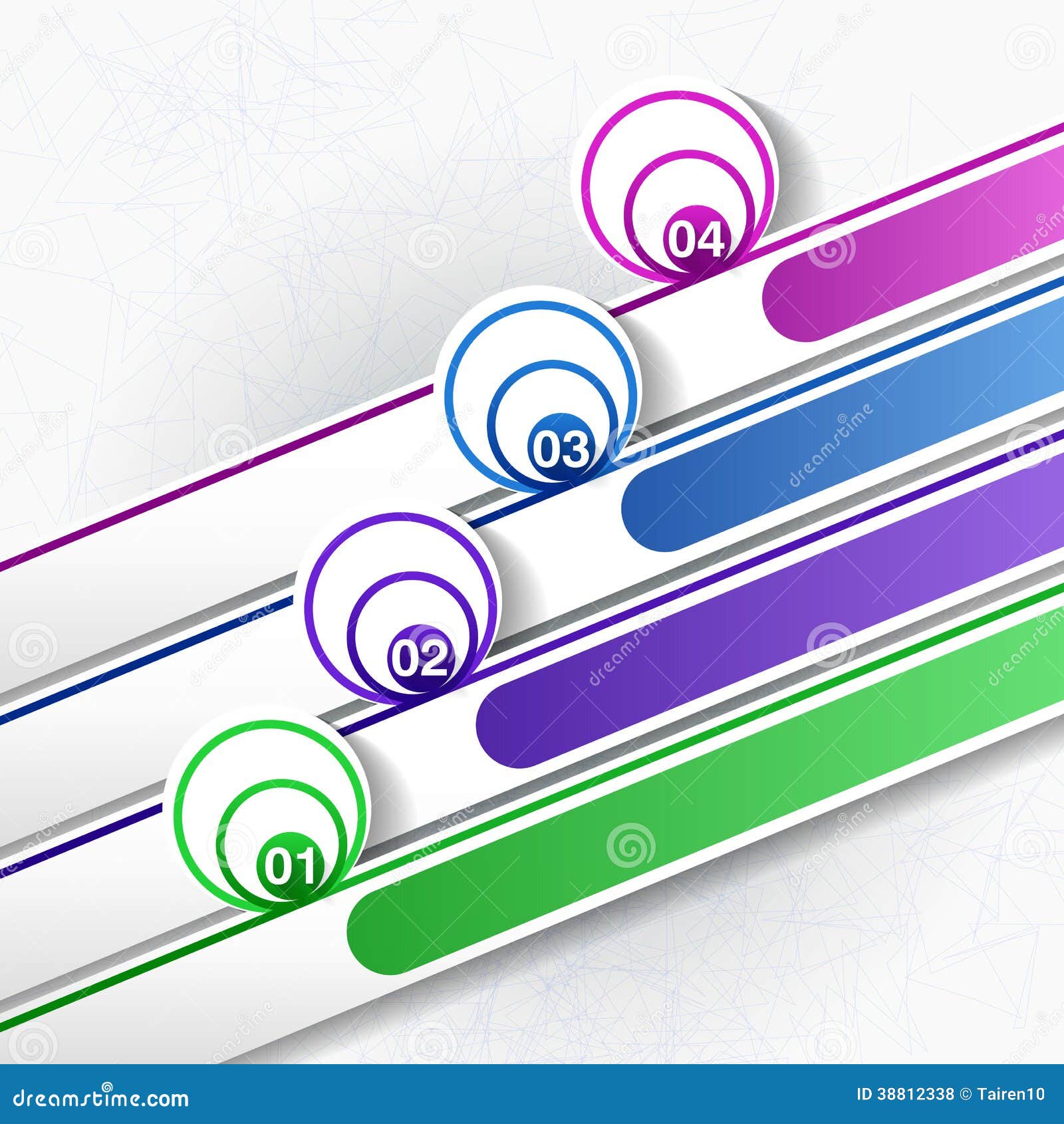 Five Labels With Business Icon Infographics. Vector Illustration ...