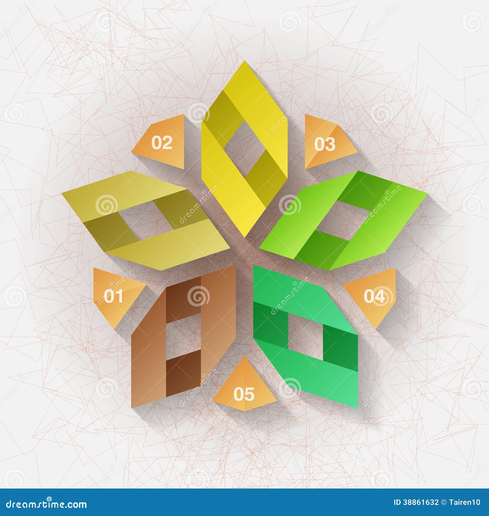 Five Labels With Business Icon Infographics. Vector Illustration ...