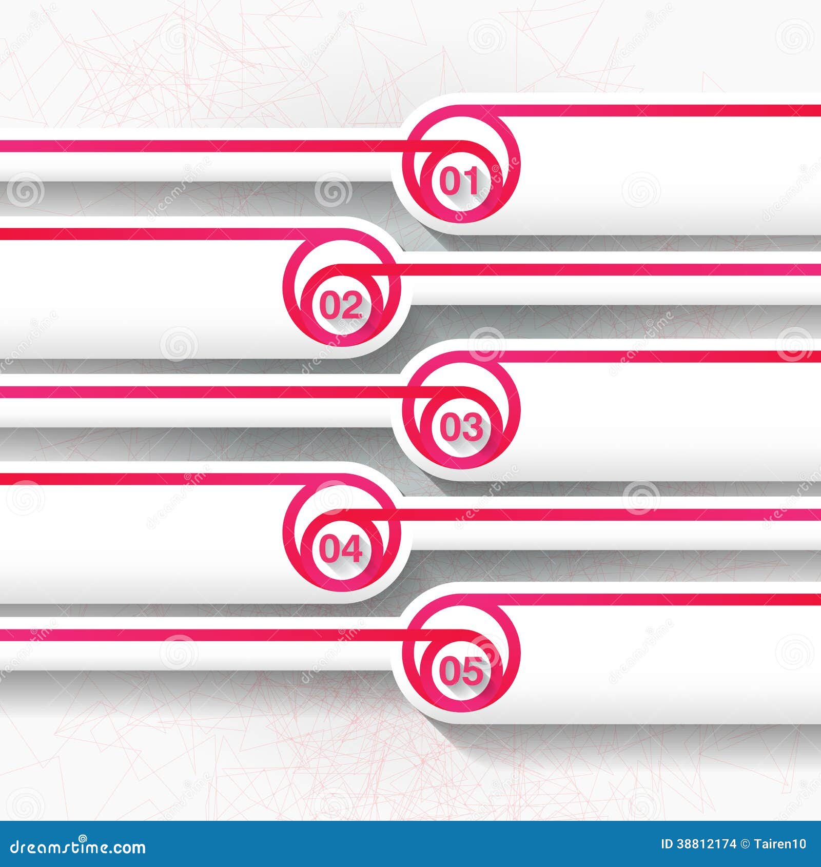 Infographic Template with Five Labels Stock Vector - Illustration of ...