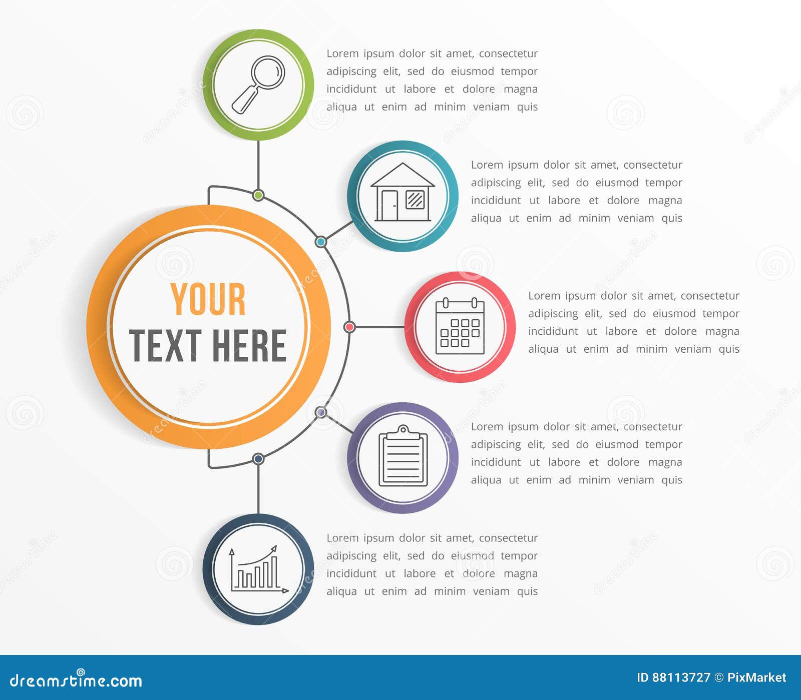 Infographic Template with Five Steps Stock Vector - Illustration of ... Infographic Template with Five Steps Stock Vector - Illustration of ...