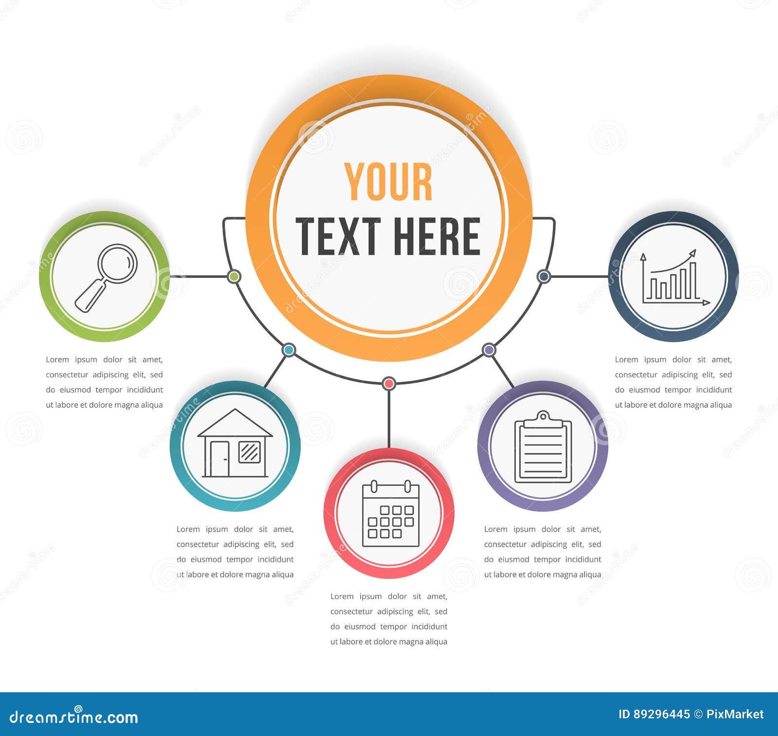 Infographic Template with Five Steps Stock Vector - Illustration of ... Infographic Template with Five Steps Stock Vector - Illustration of ...