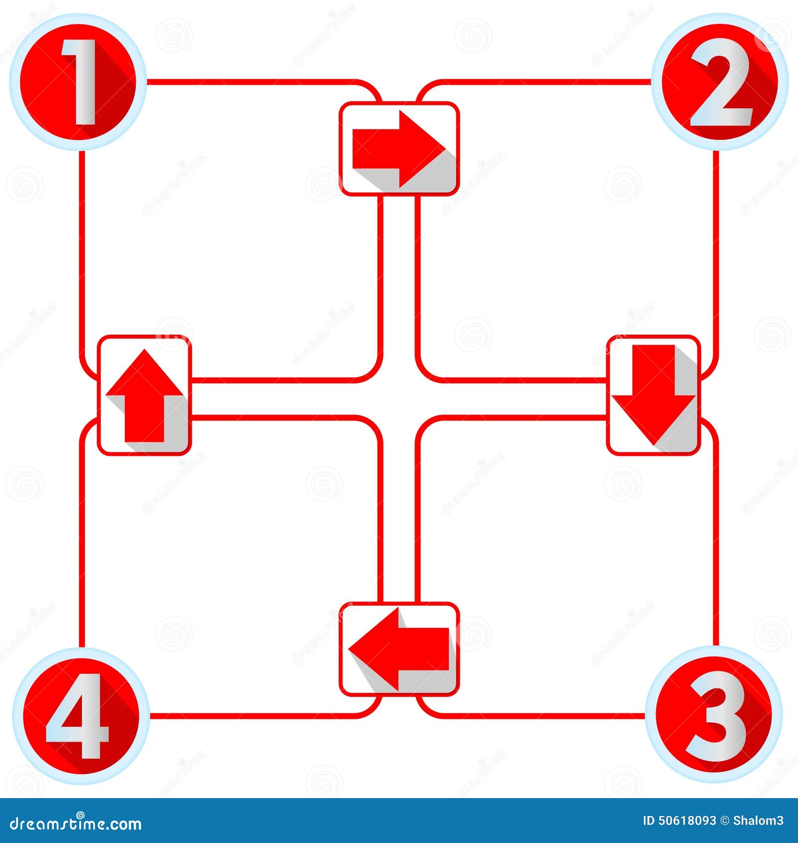 Four Slide Arrows Infographic Cartoon Vector | CartoonDealer.com #59000815