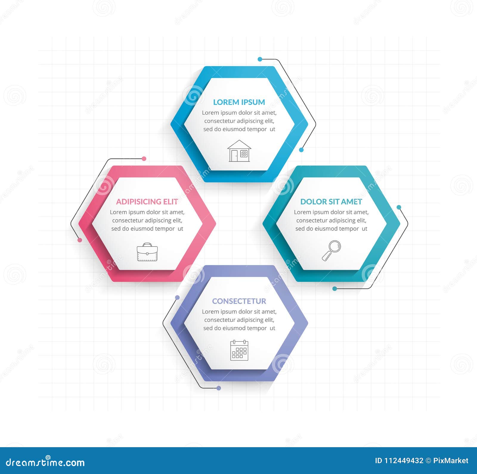 Four Hexagons Stock Illustrations – 436 Four Hexagons Stock ...